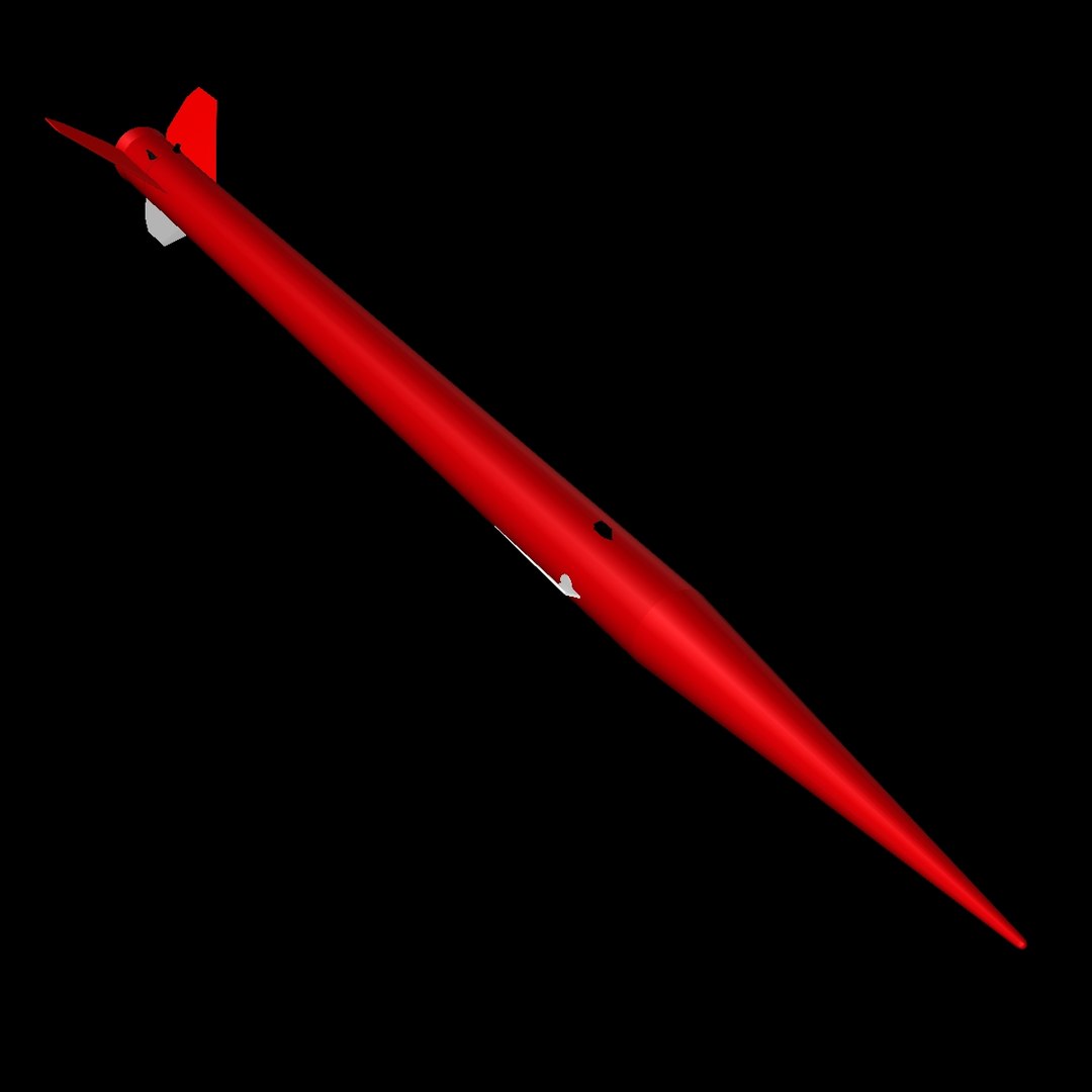 sounding rocket black brant 3d model