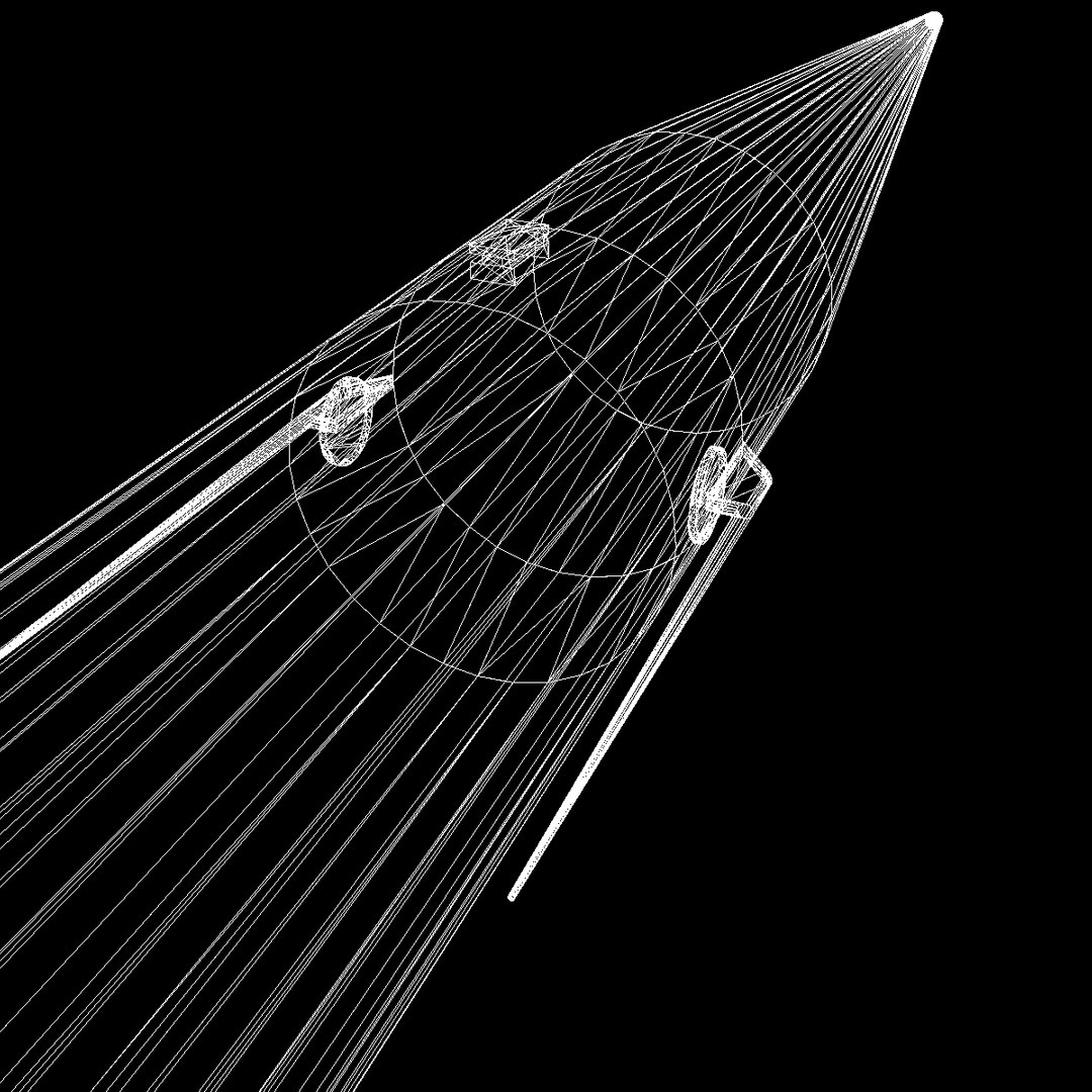 sounding rocket black brant 3d model