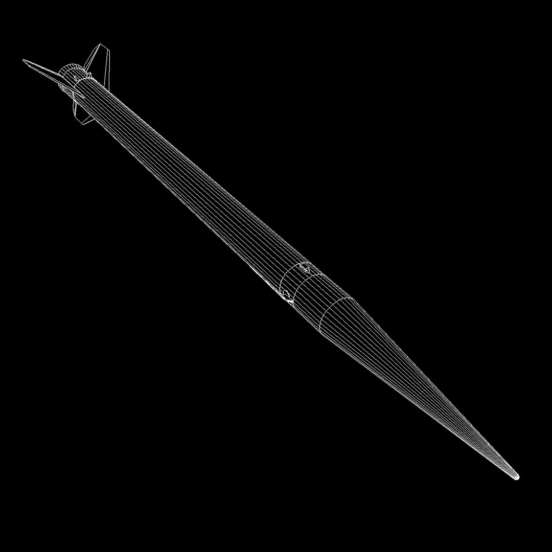 sounding rocket black brant 3d model