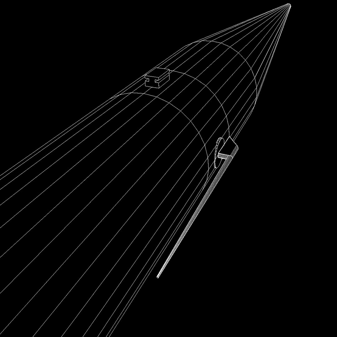 sounding rocket black brant 3d model