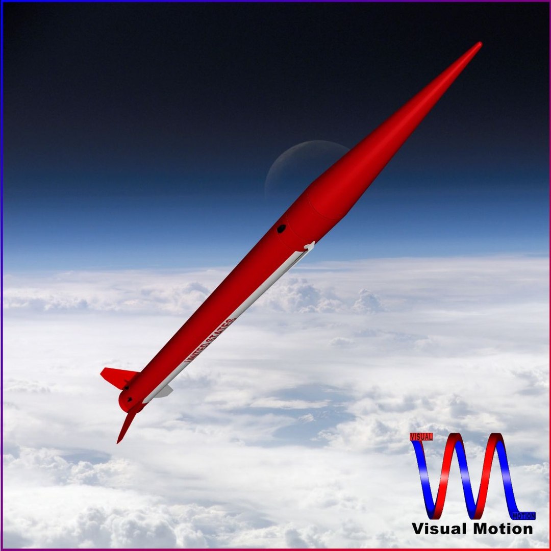 sounding rocket black brant 3d model