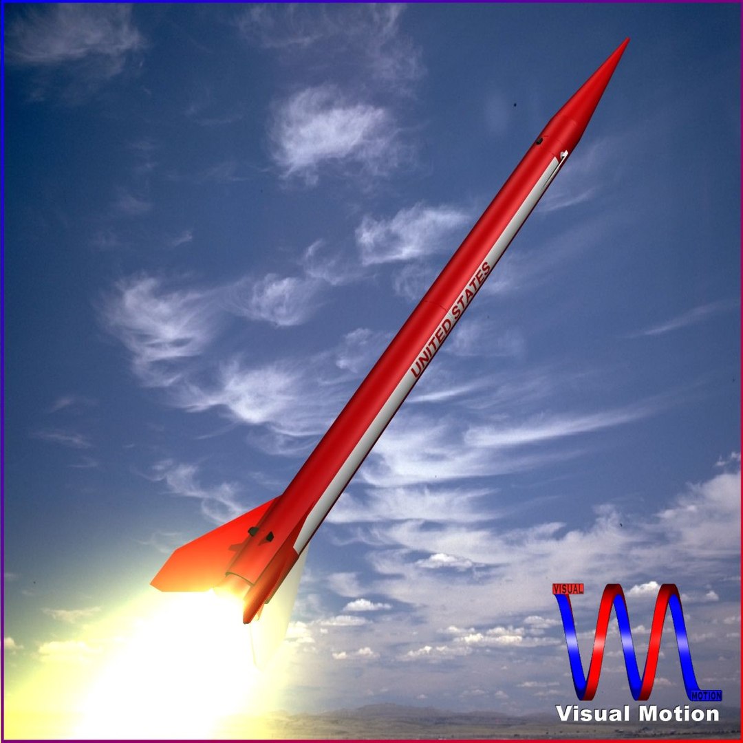 sounding rocket black brant 3d model