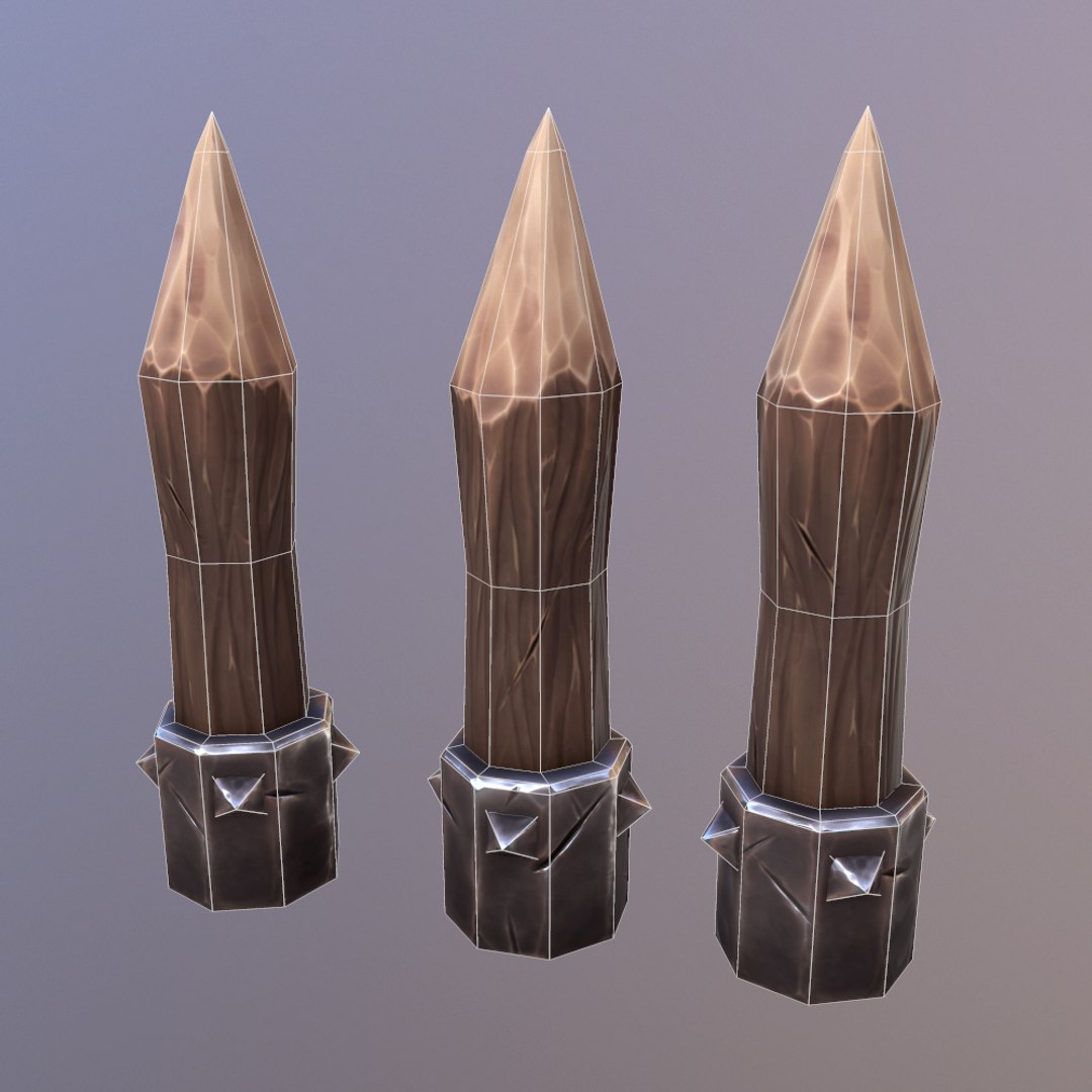 3d Cartoon Spike Model