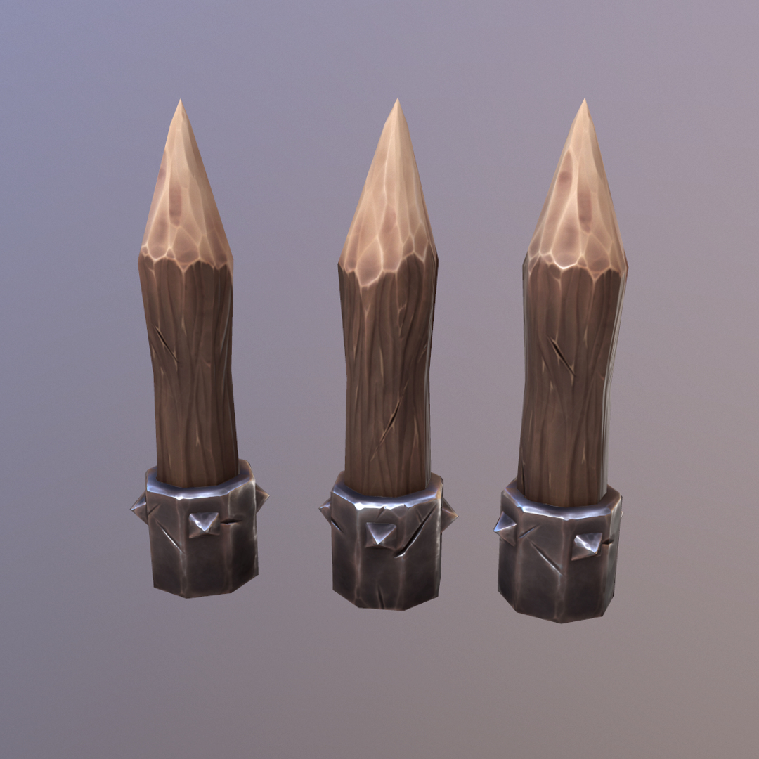 3d Cartoon Spike Model