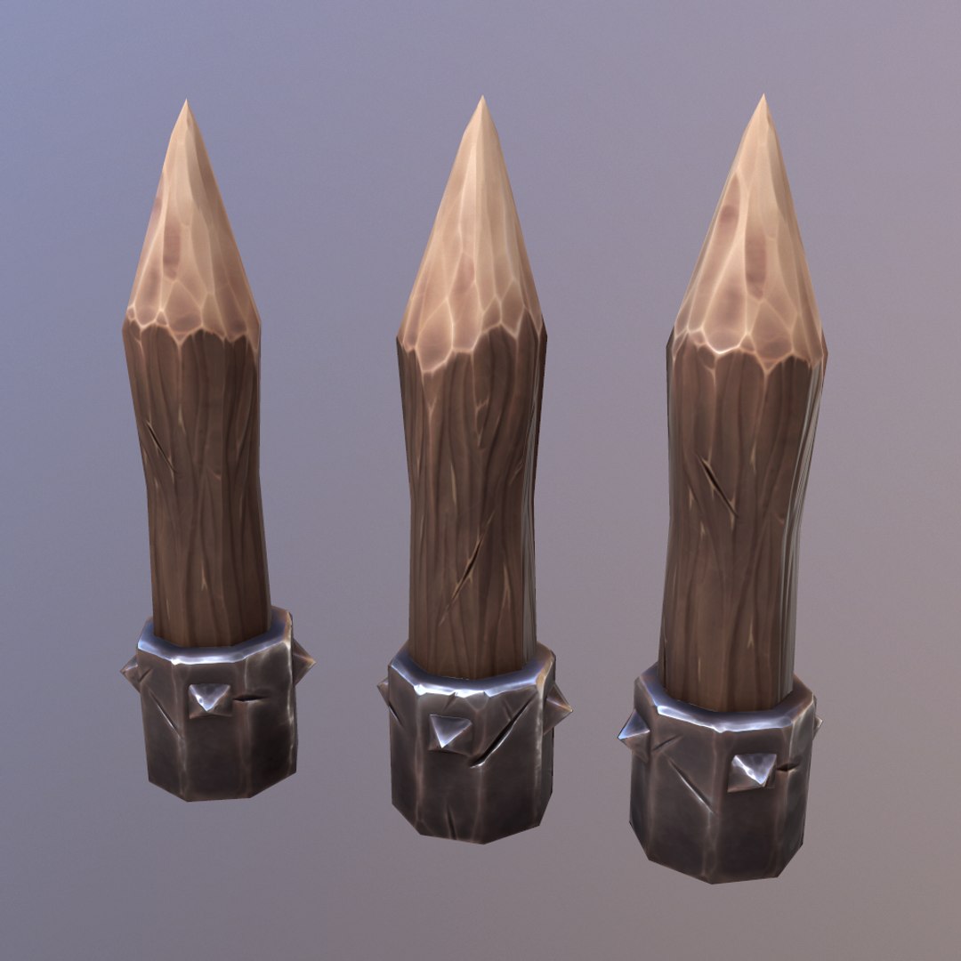 3d Cartoon Spike Model