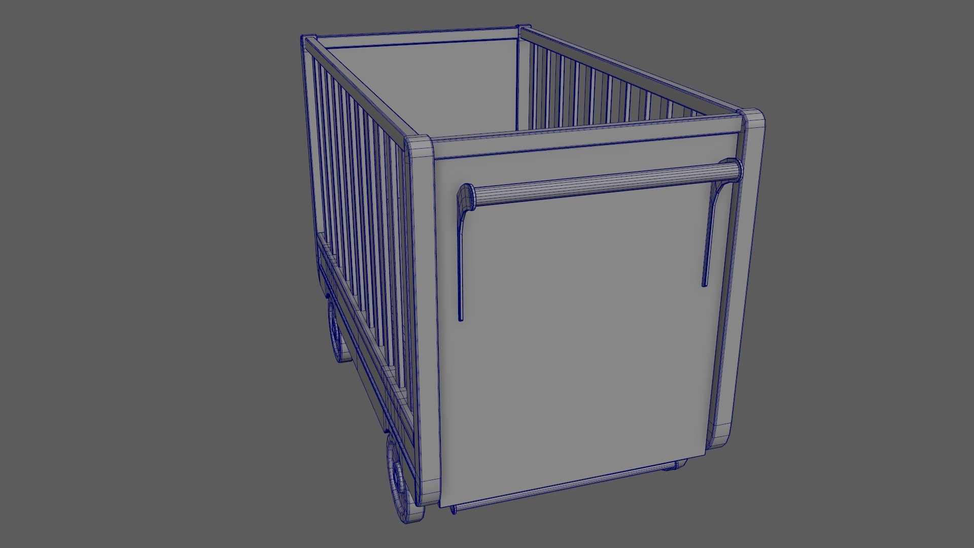 Baby Bed Baby Room Trundle Bed Bedstead 3D Model - TurboSquid 2085783