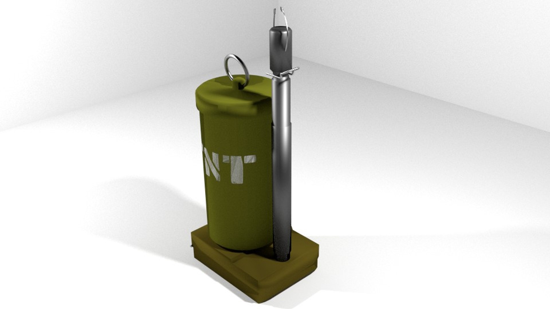 3d Model Of Landmine Frag Fragmentation