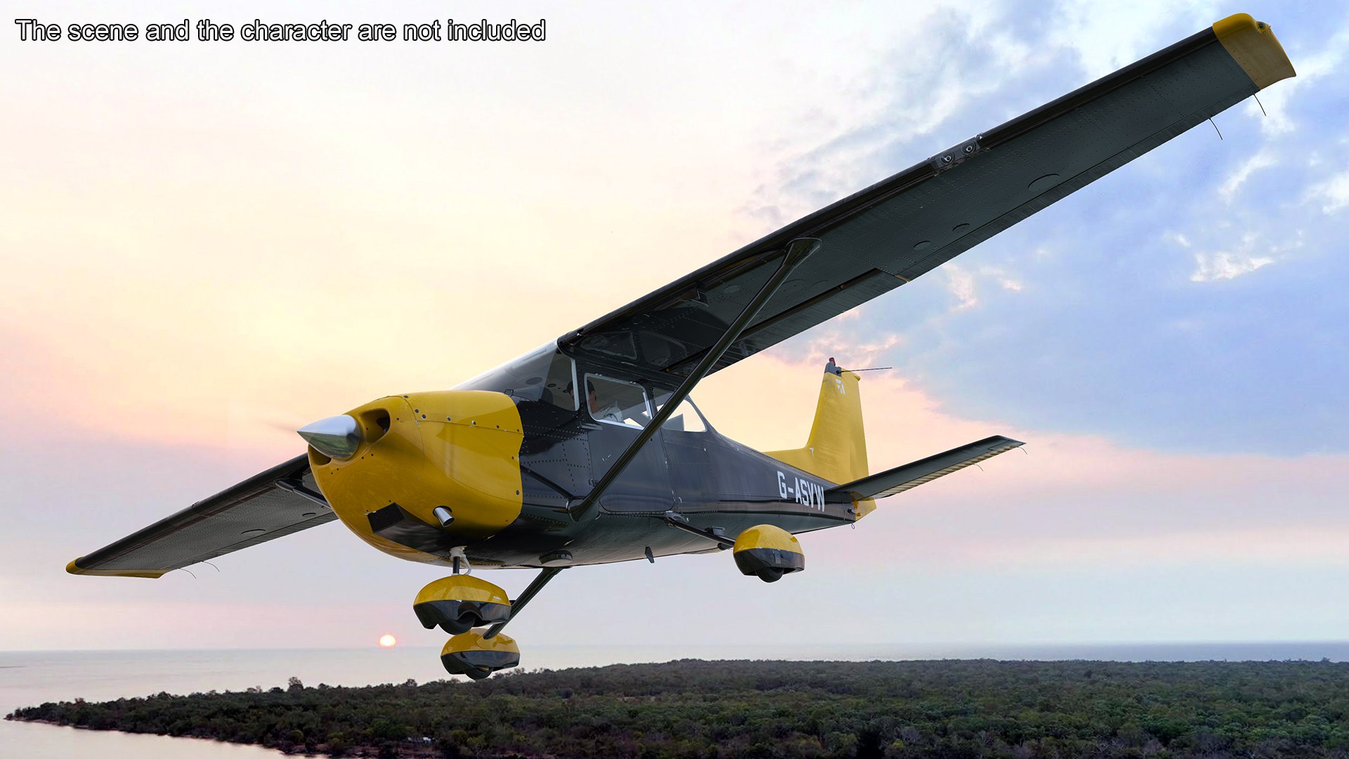 Single Engine Propeller Aircraft Cessna 172 Black 3D Model - TurboSquid ...