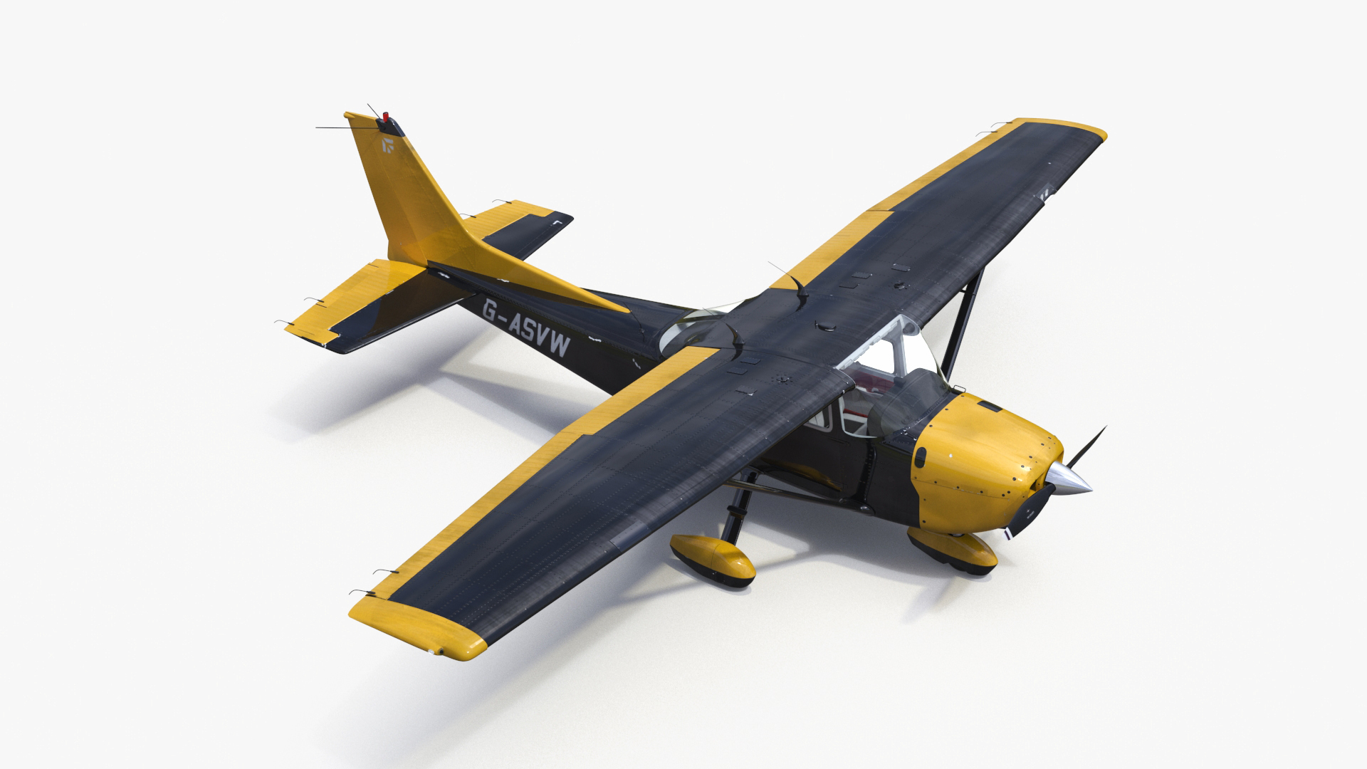 Single Engine Propeller Aircraft Cessna 172 Black 3D Model - TurboSquid ...