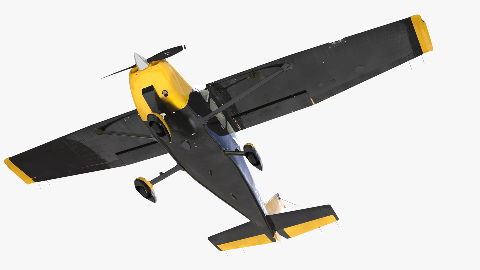 Single Engine Propeller Aircraft Cessna 172 Black 3D Model - TurboSquid ...