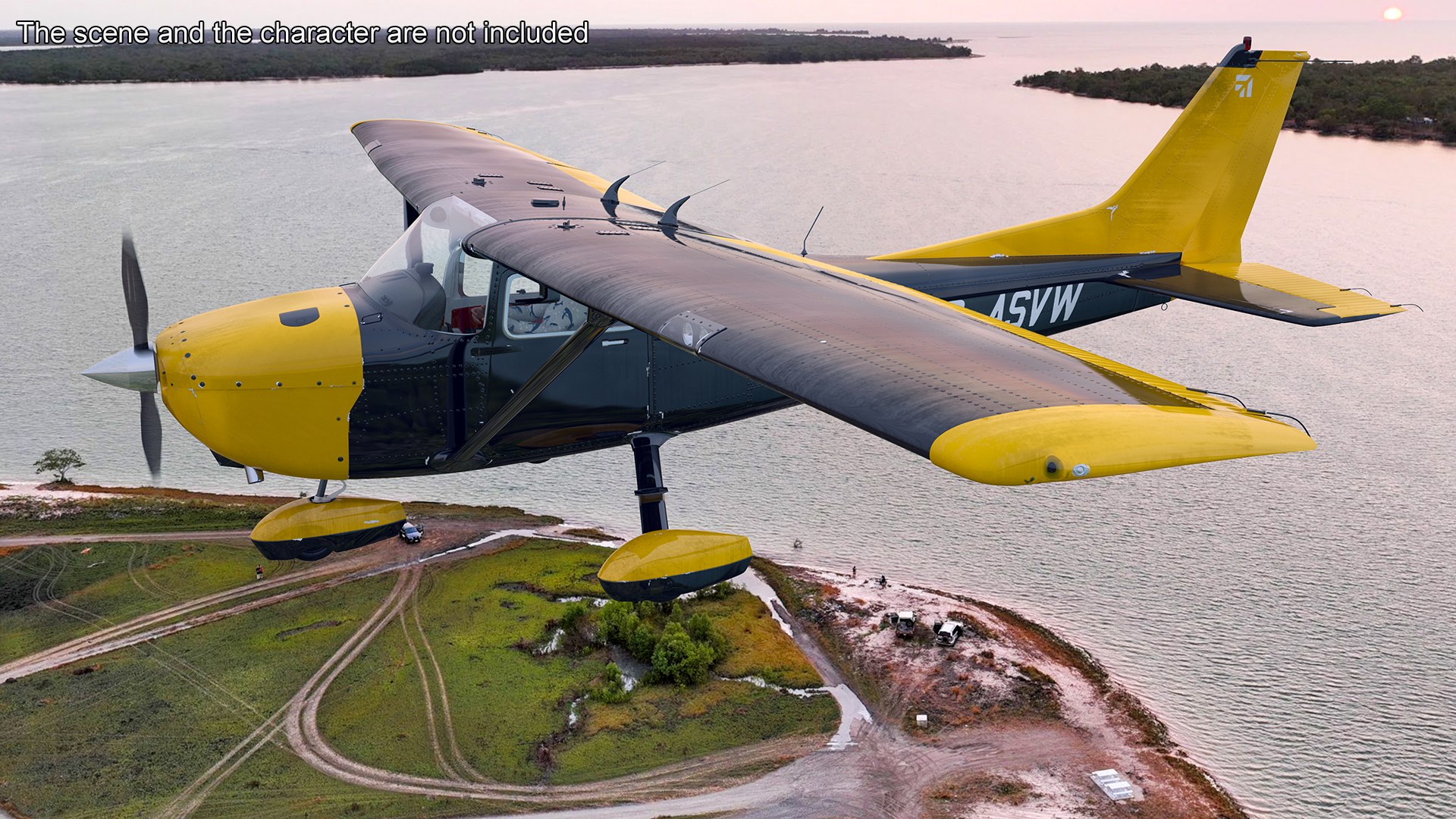 Single Engine Propeller Aircraft Cessna 172 Black 3D Model - TurboSquid ...