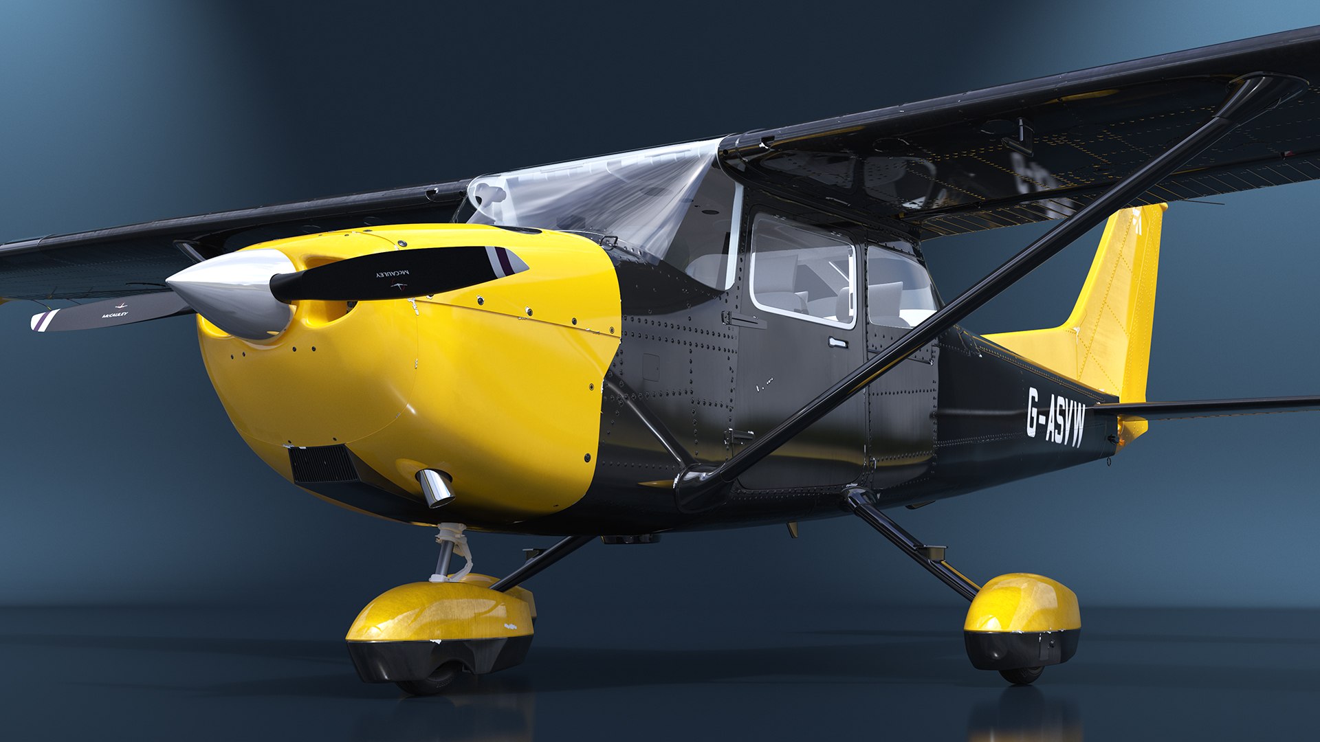 Single Engine Propeller Aircraft Cessna 172 Black 3D Model - TurboSquid ...