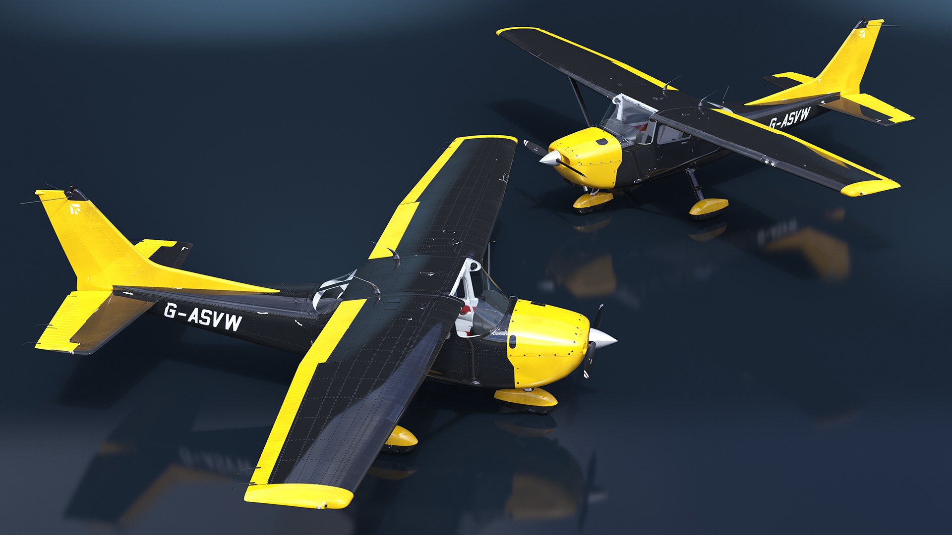 Single Engine Propeller Aircraft Cessna 172 Black 3D Model - TurboSquid ...