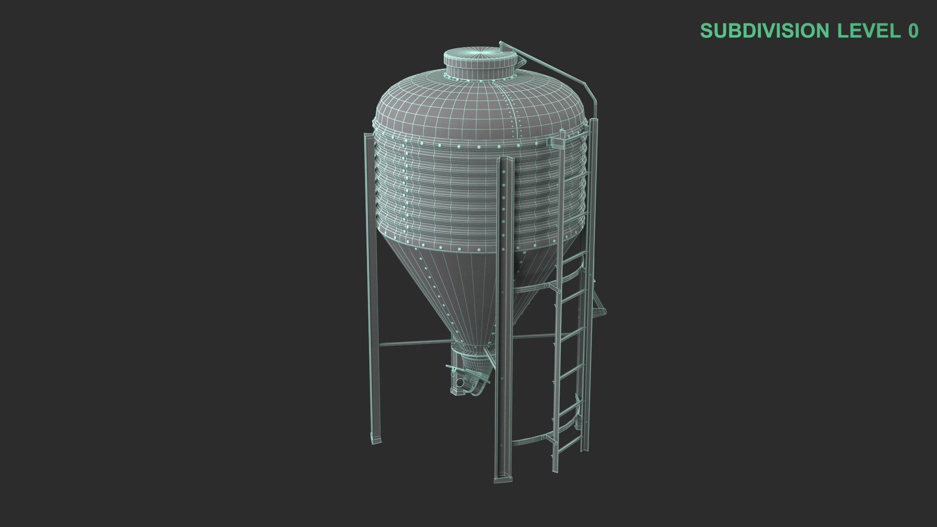 Grain Silo 3D - TurboSquid 2363075
