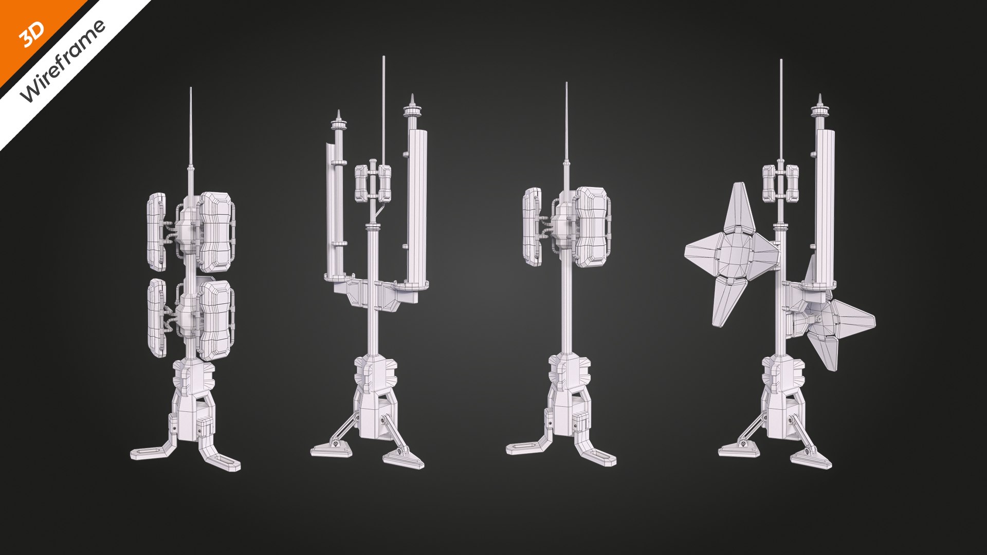 SCI-FI Antenna 3D Model - TurboSquid 2311655