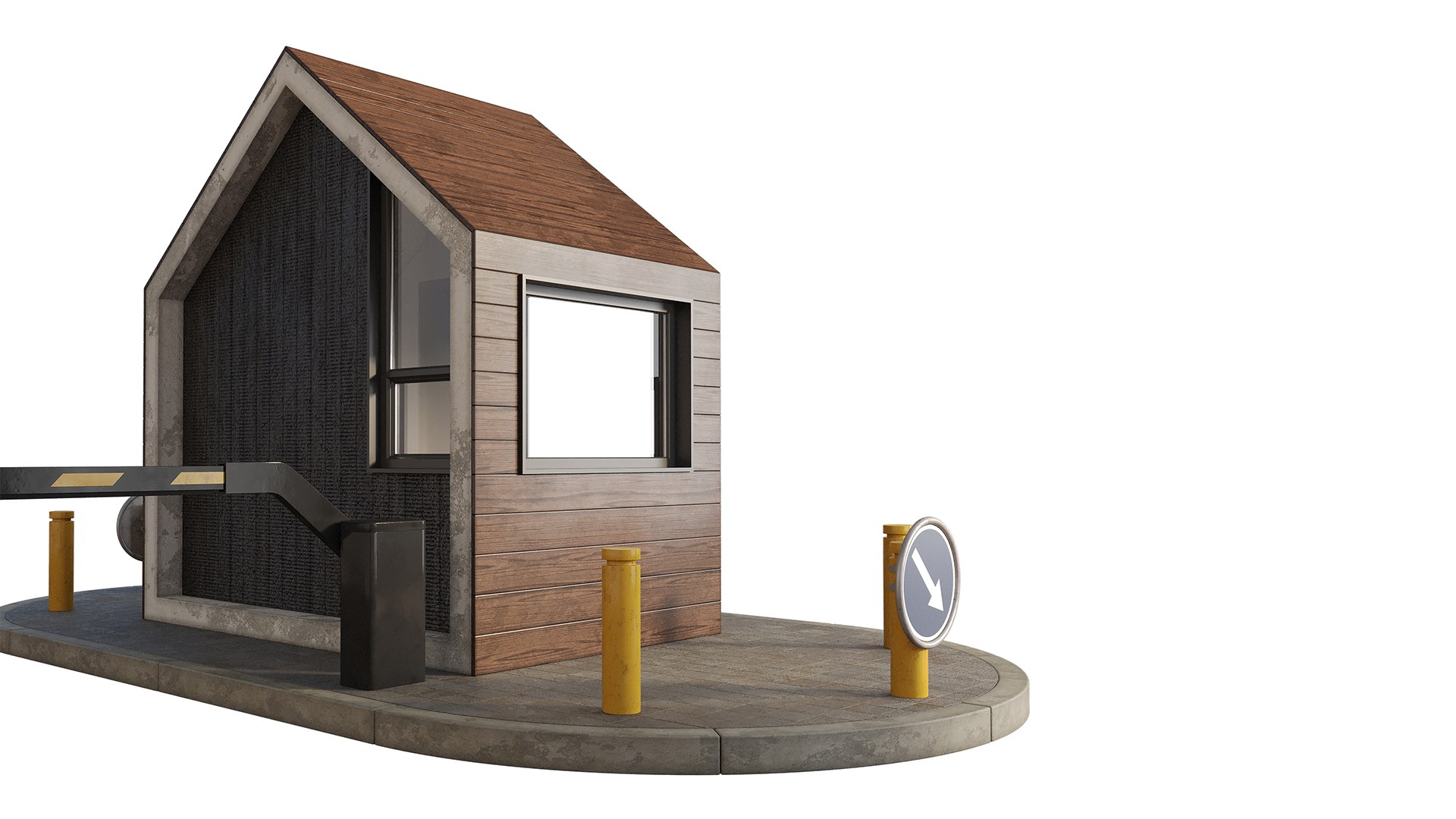 Security Post 3D Model - TurboSquid 2253255