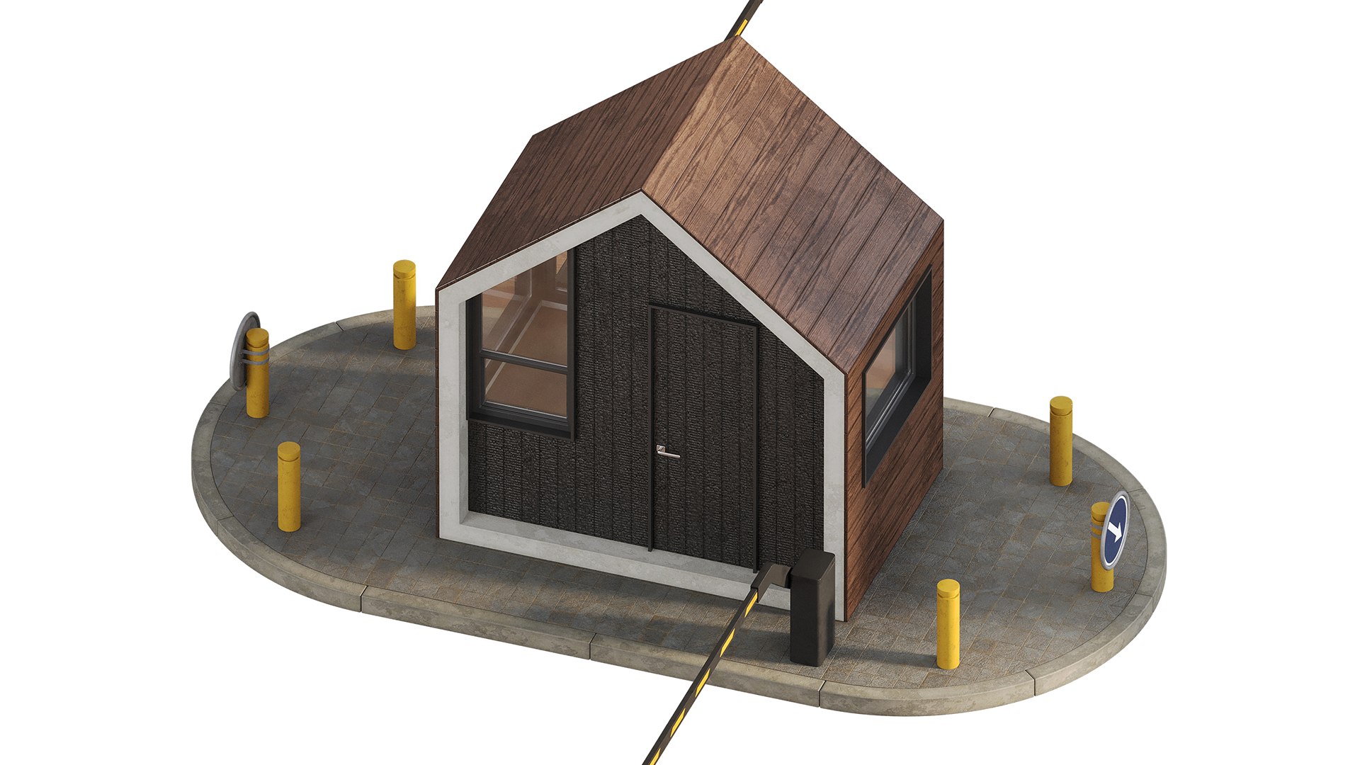 Security Post 3D Model - TurboSquid 2253255