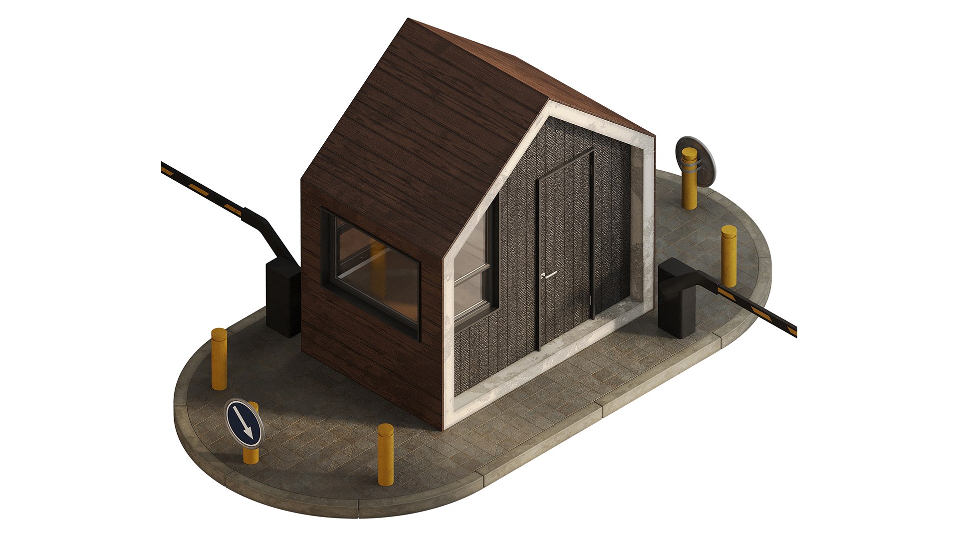Security Post 3D Model - TurboSquid 2253255