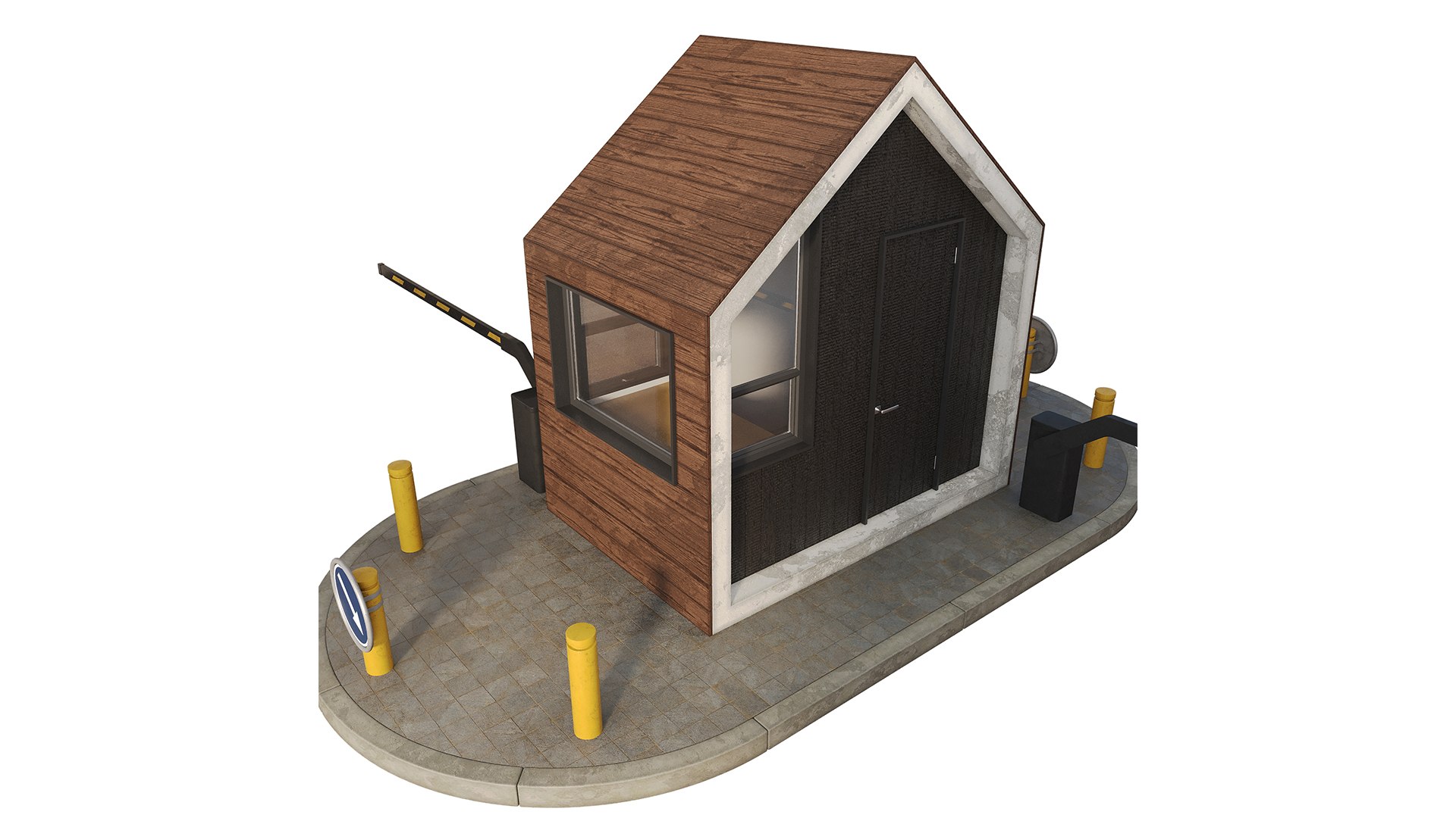 Security Post 3D Model - TurboSquid 2253255