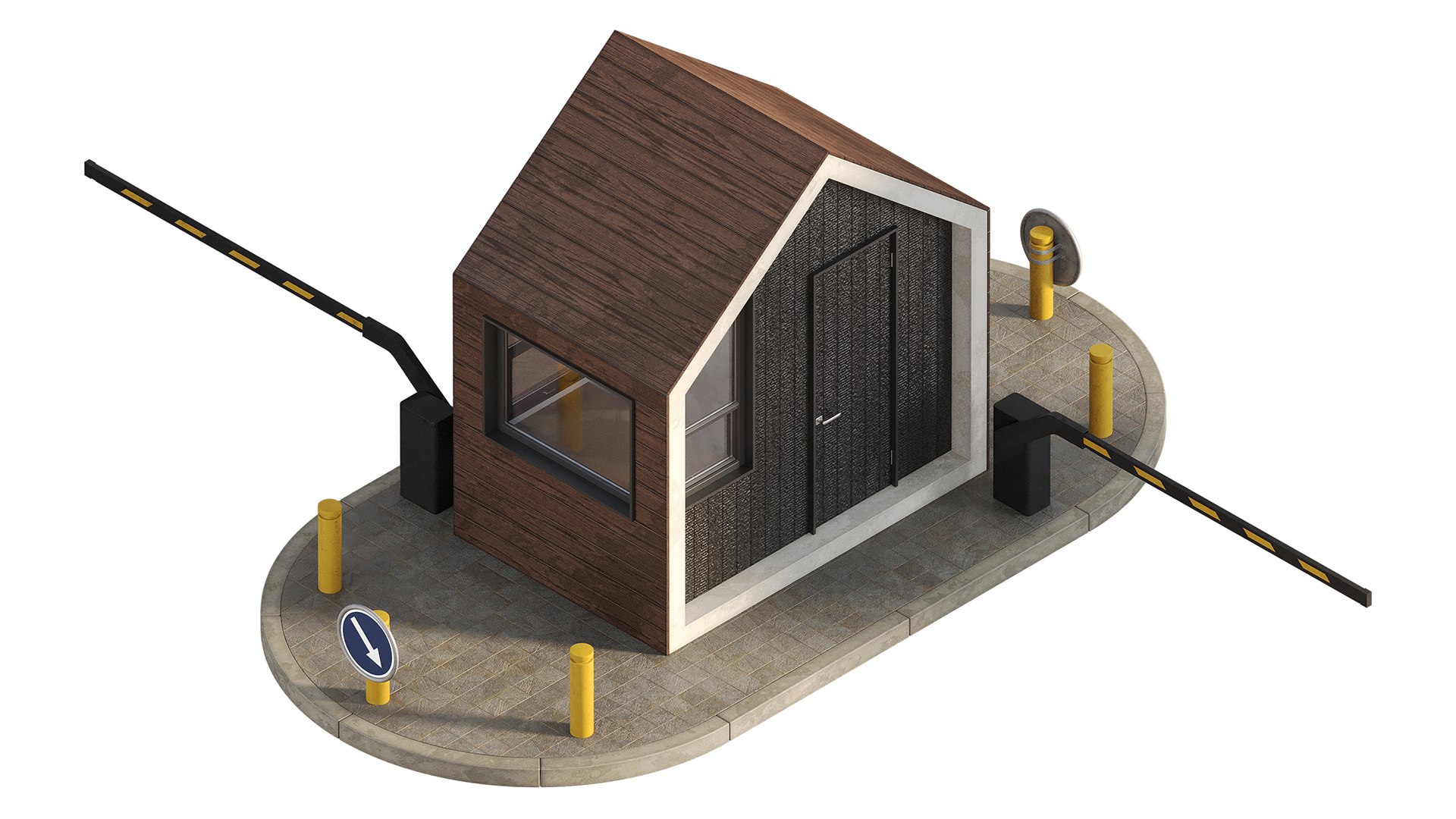 Security Post 3D Model - TurboSquid 2253255