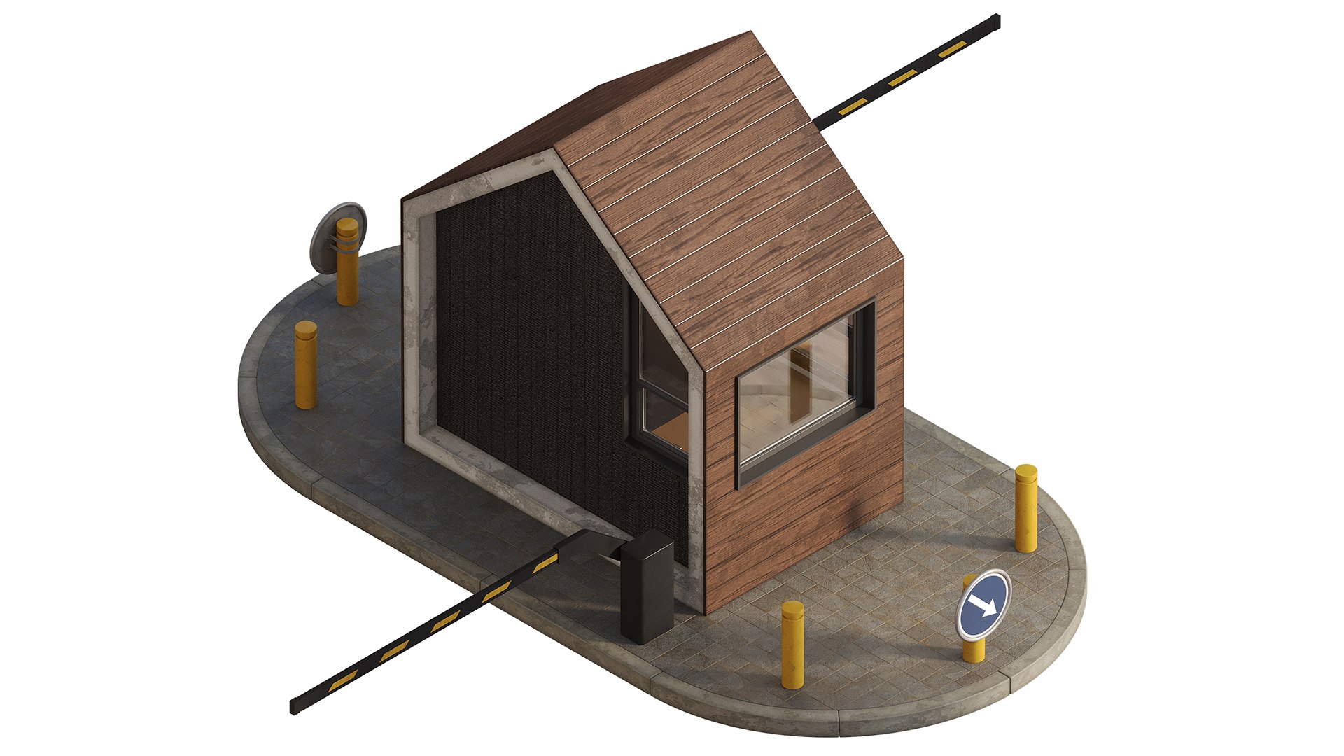 Security Post 3D Model - TurboSquid 2253255