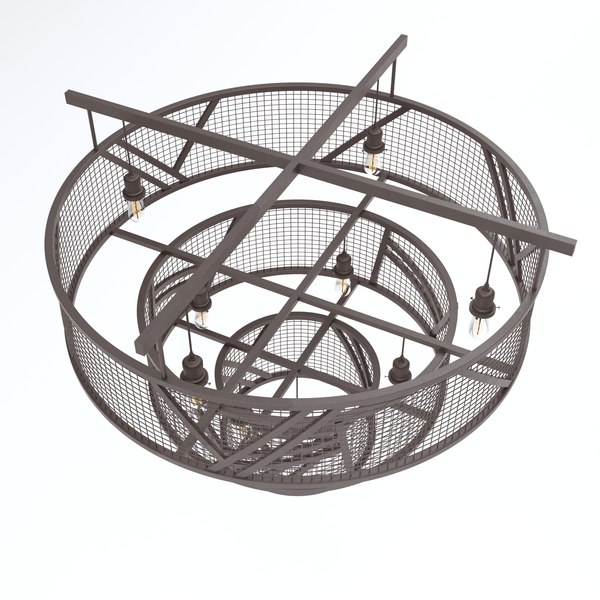 3D Ceiling Mounted Cage Light Pendant model - TurboSquid 1948832