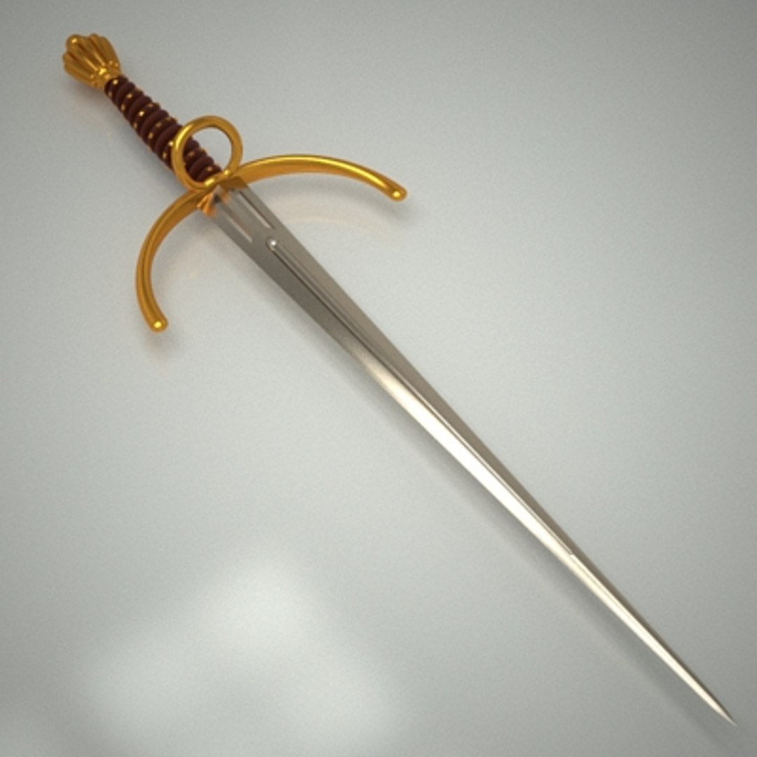 3d Model Of Italian Dagger Pistolese