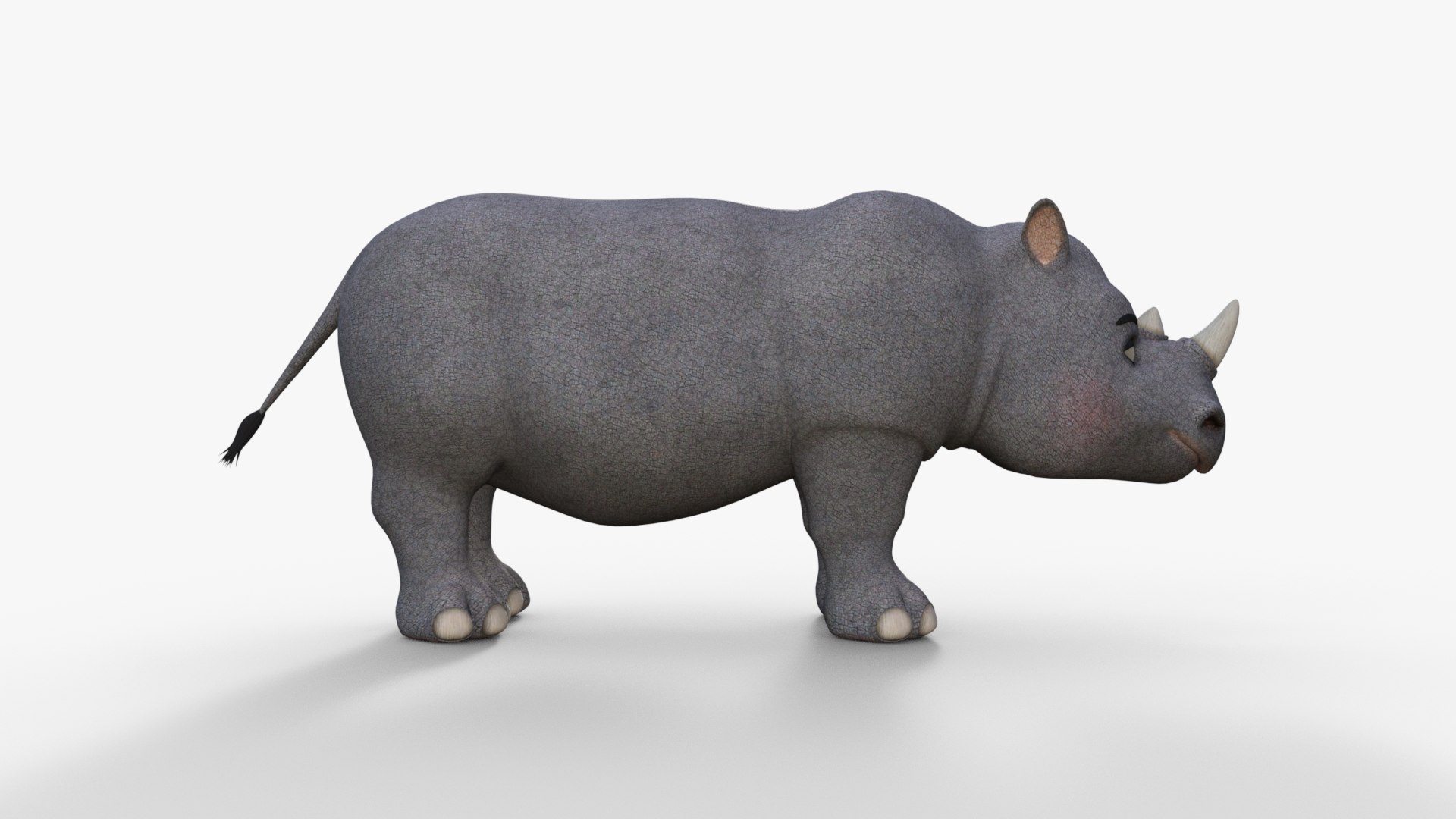 Cartoon Rhino Rigged 3D Model - TurboSquid 2017293