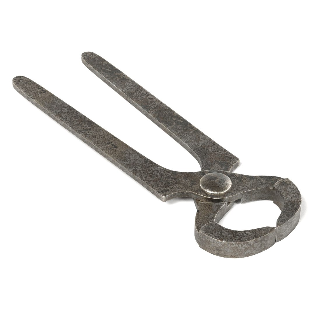 3d rusty pliers