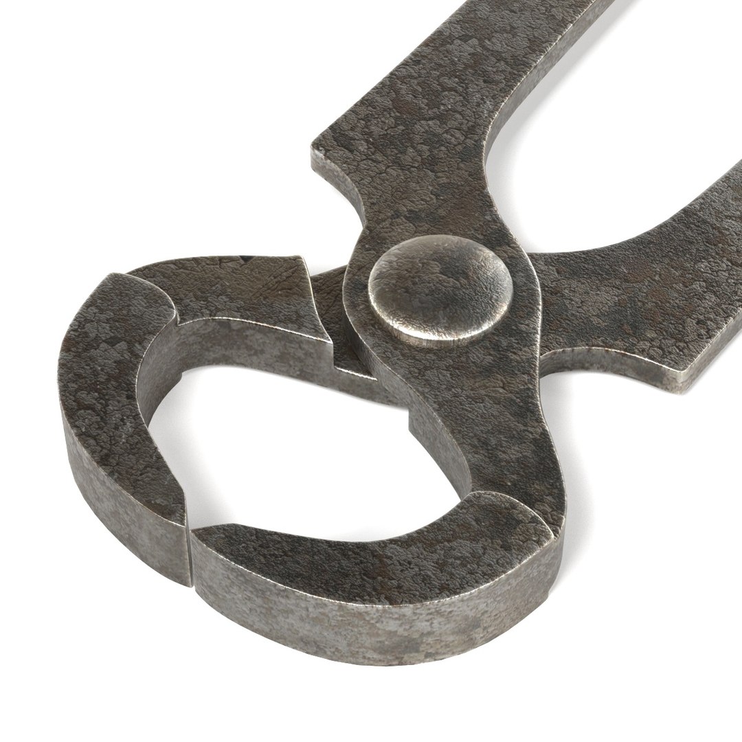 3d rusty pliers