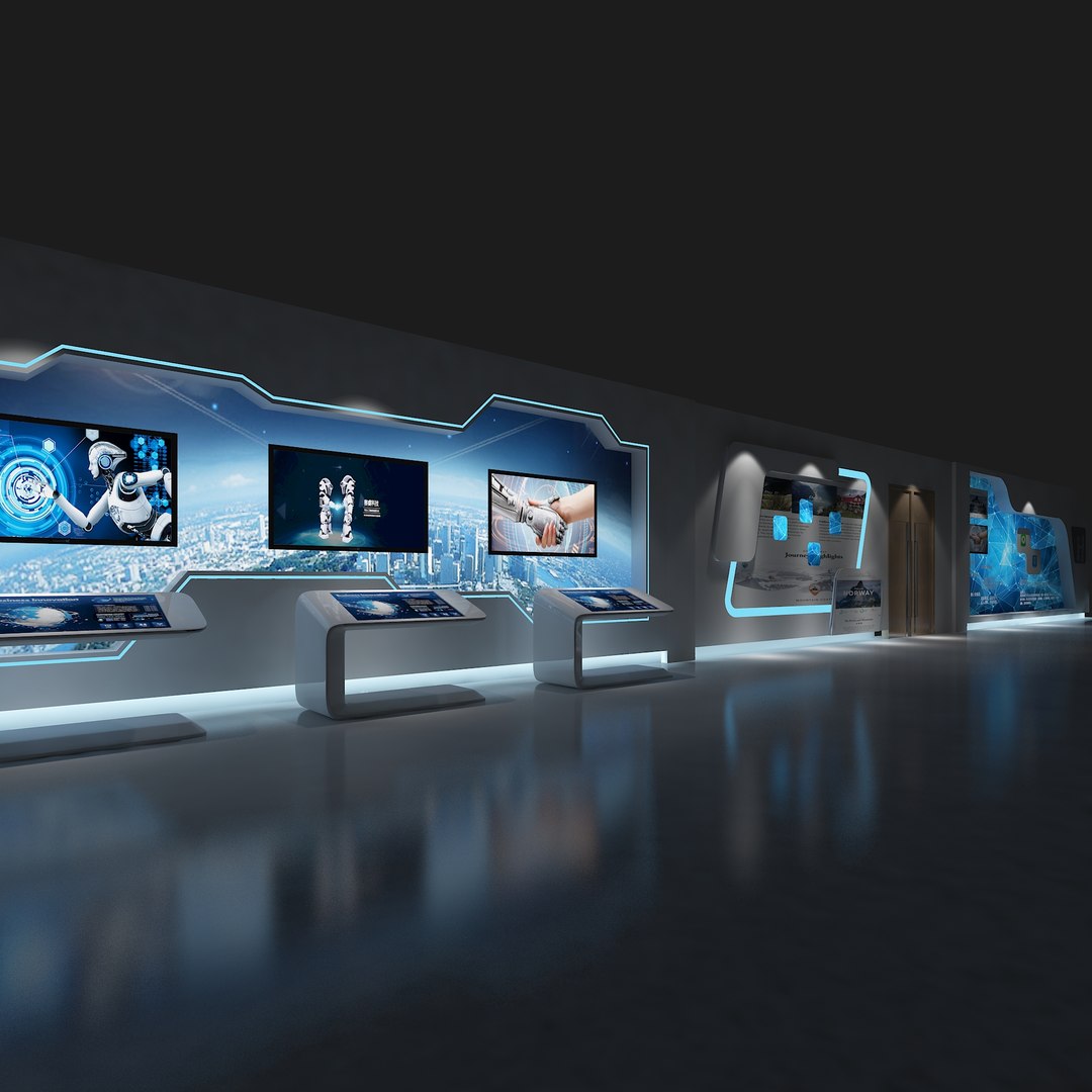 High-Tech Future Exhibition Hall Exhibition Wall Module Technology ...