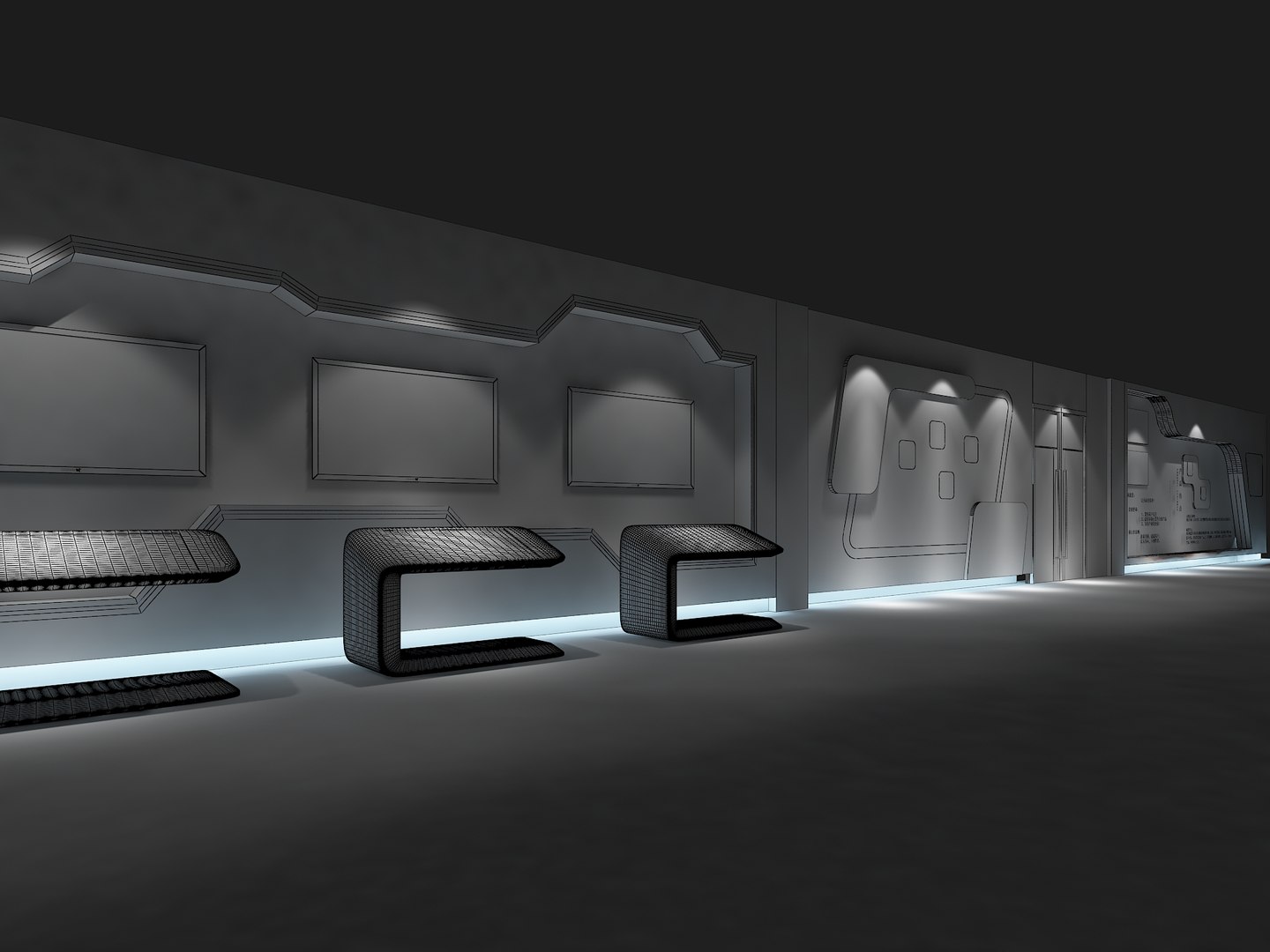 High-Tech Future Exhibition Hall Exhibition Wall Module Technology ...