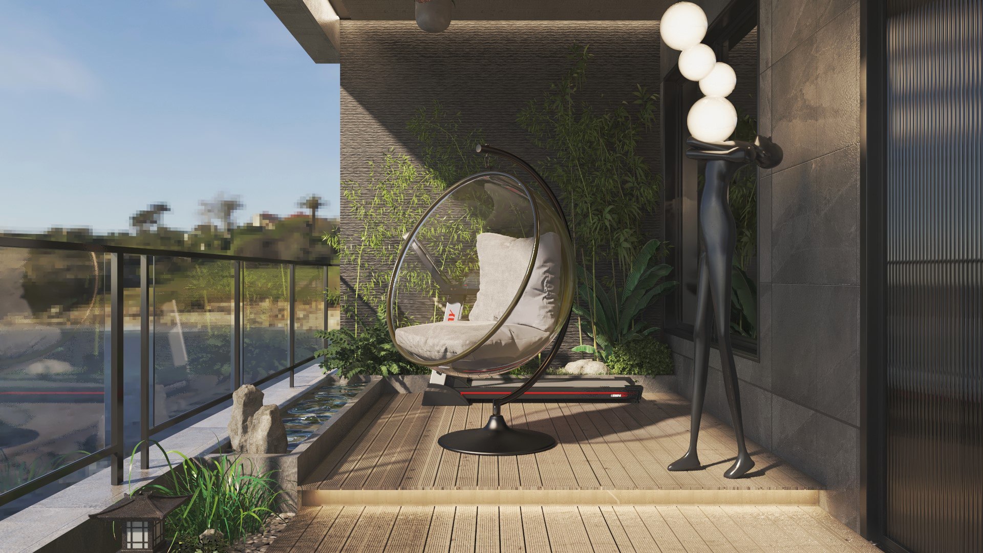 Modern Balcony 3D - TurboSquid 2218754