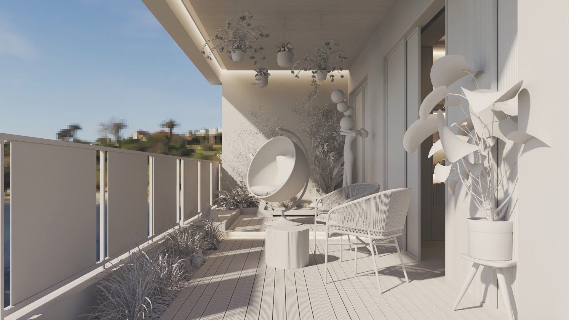 Modern Balcony 3D - TurboSquid 2218754