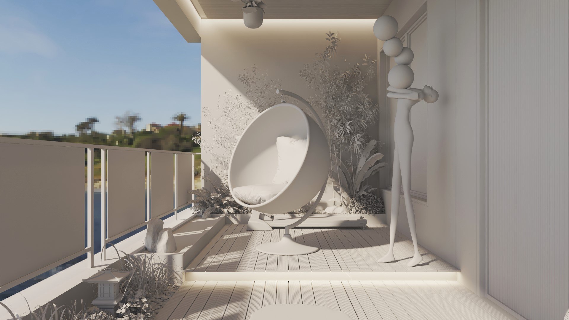 Modern Balcony 3D - TurboSquid 2218754