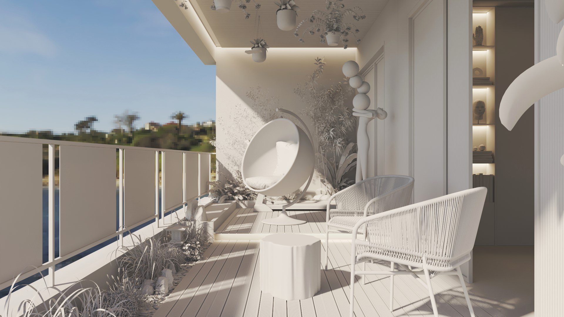 Modern Balcony 3D - TurboSquid 2218754
