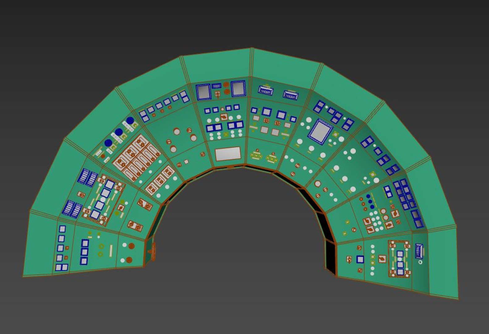 Old Control Panel 3D model - TurboSquid 1832991