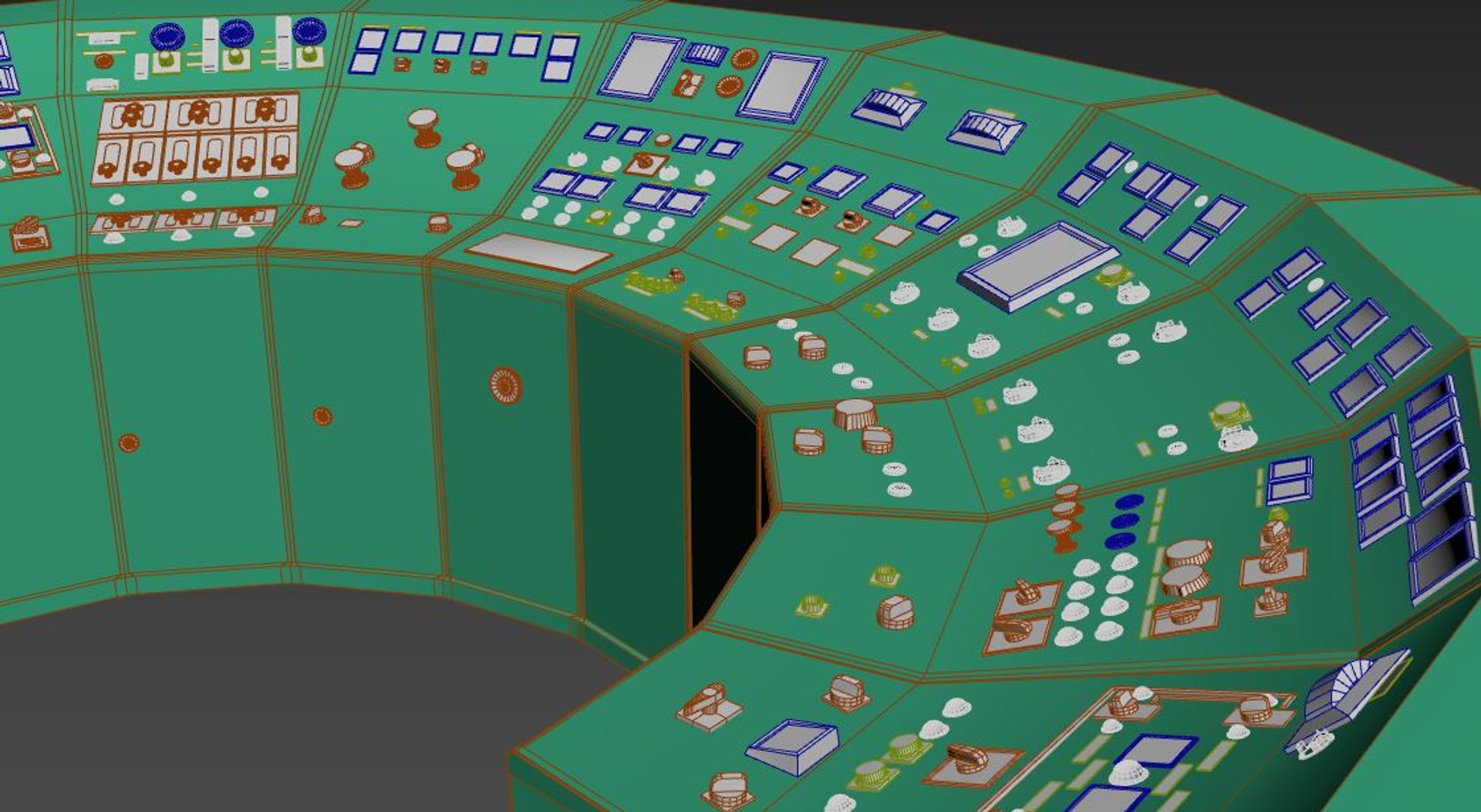 Old Control Panel 3D model - TurboSquid 1832991