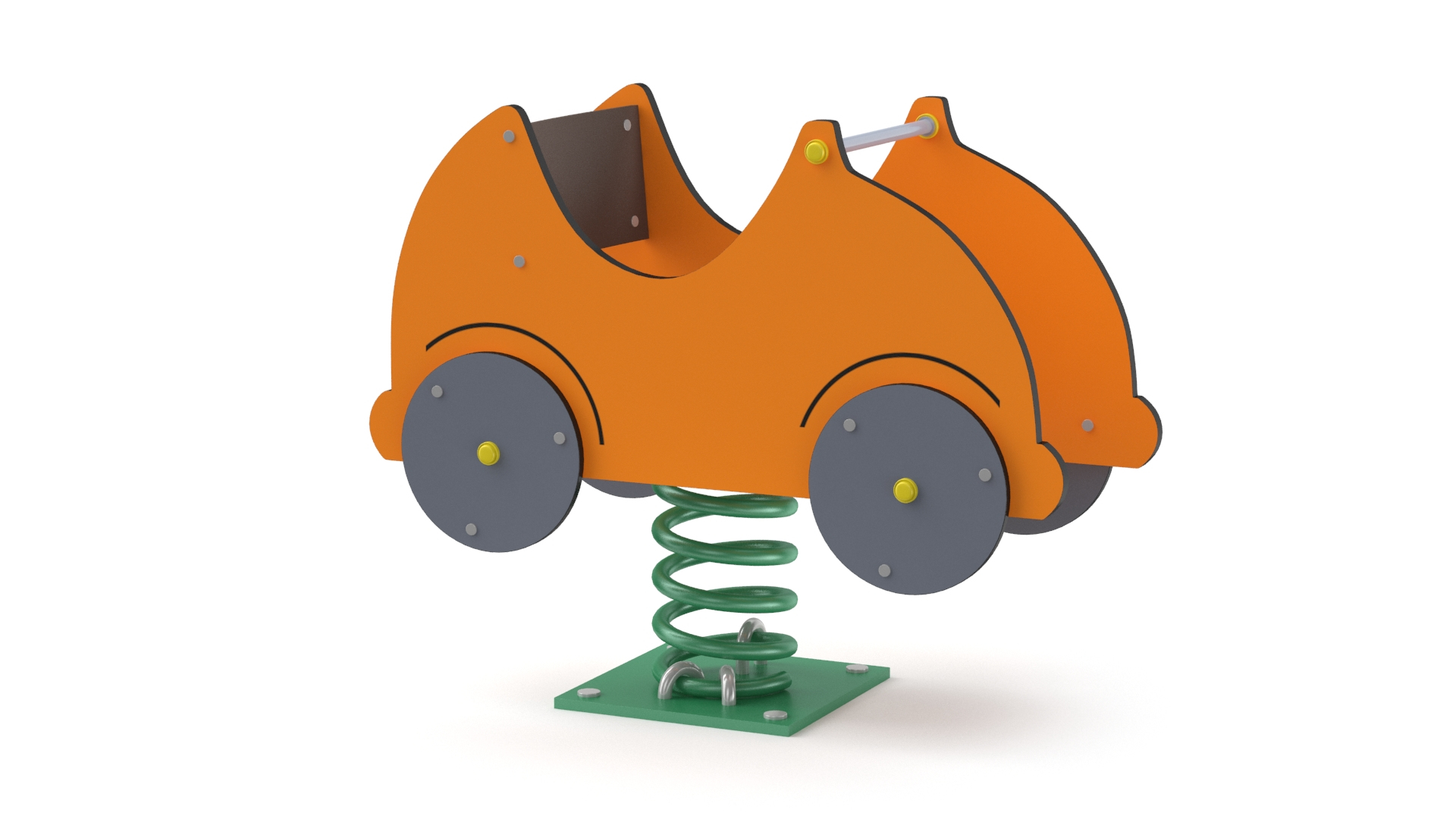 Playground Car Springer Ride 02 3D Model - TurboSquid 2145224