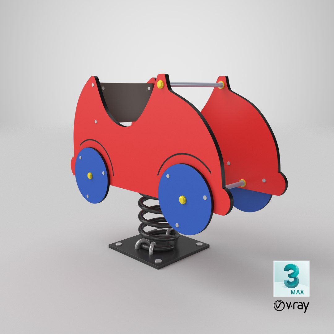 Playground Car Springer Ride 02 3D Model - TurboSquid 2145224