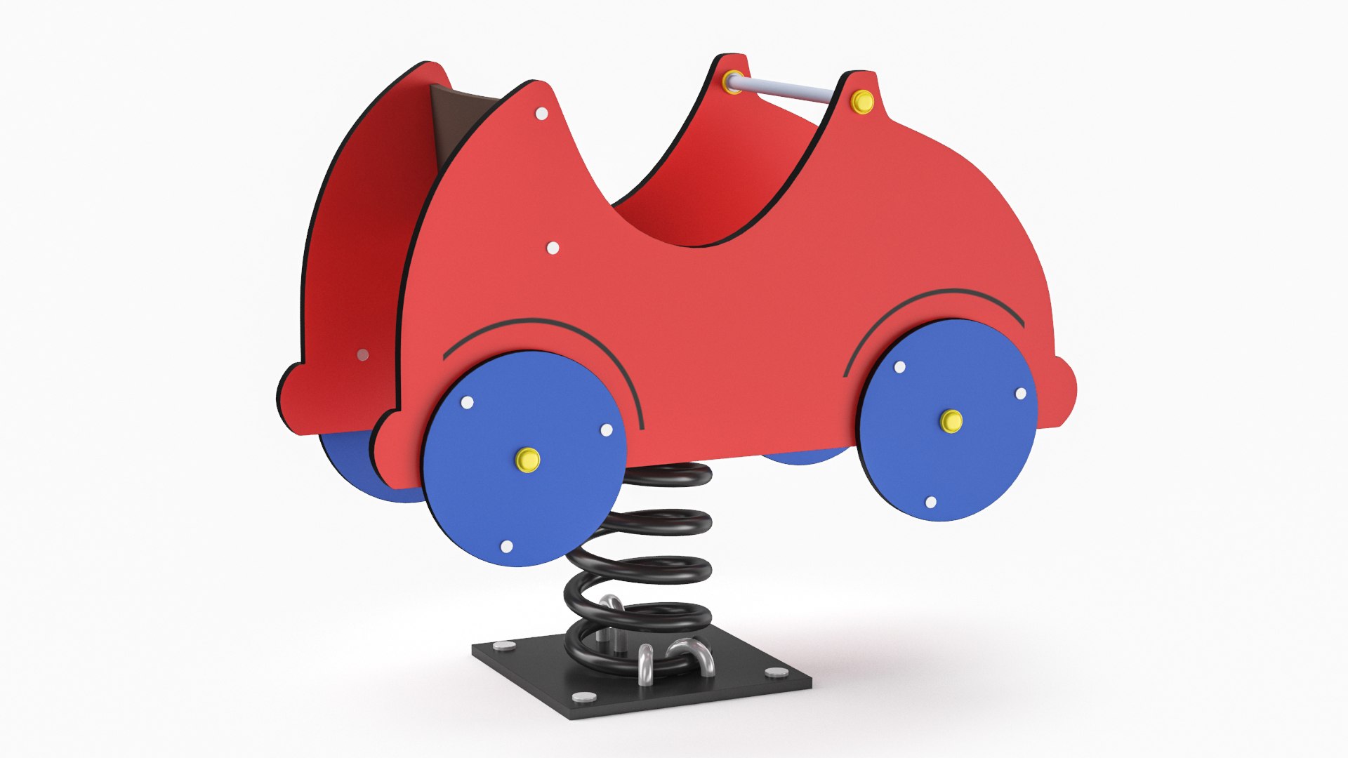 Playground Car Springer Ride 02 3D Model - TurboSquid 2145224