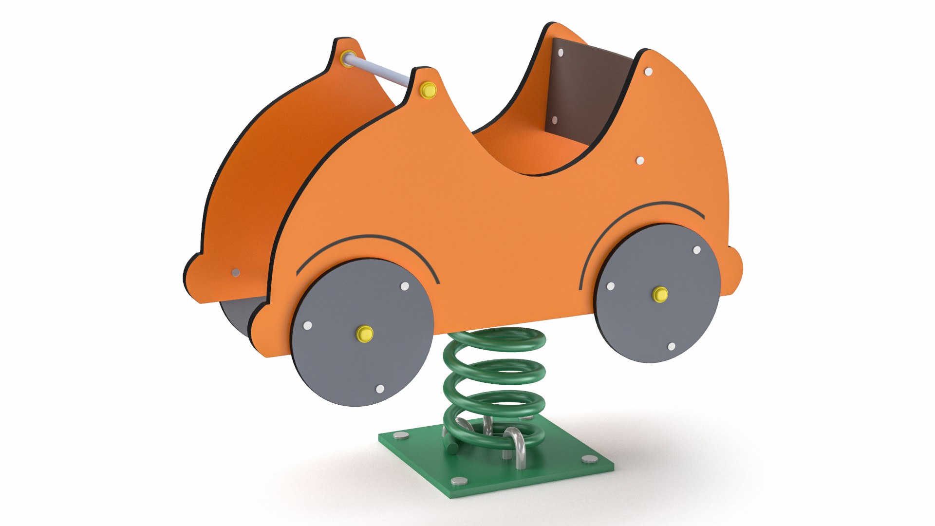 Playground Car Springer Ride 02 3D Model - TurboSquid 2145224