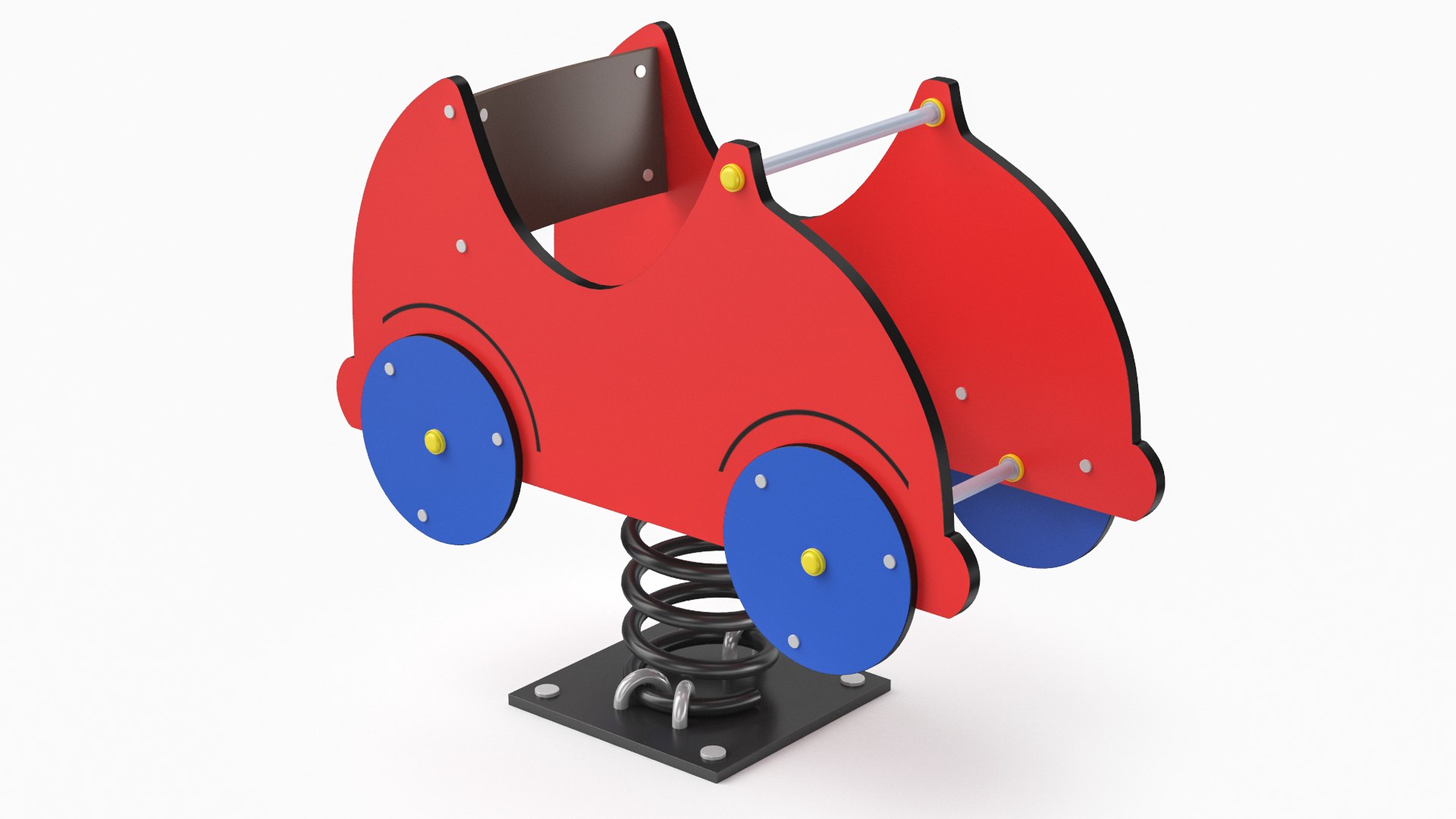 Playground Car Springer Ride 02 3D Model - TurboSquid 2145224