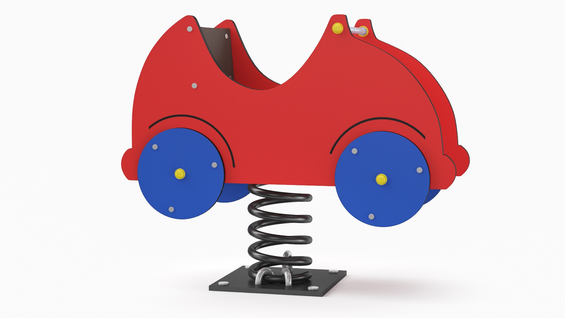 Playground Car Springer Ride 02 3D Model - TurboSquid 2145224