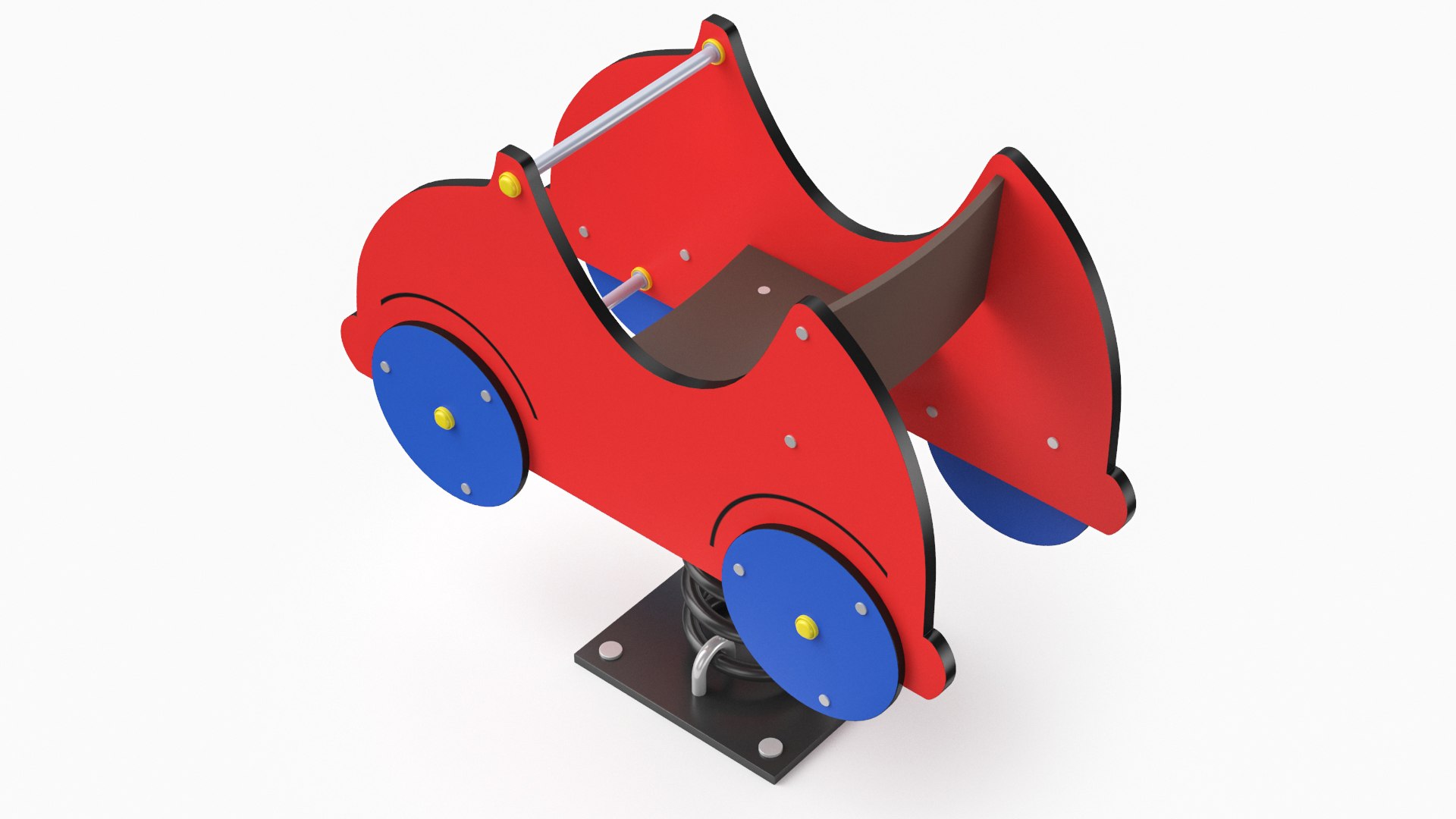 Playground Car Springer Ride 02 3D Model - TurboSquid 2145224