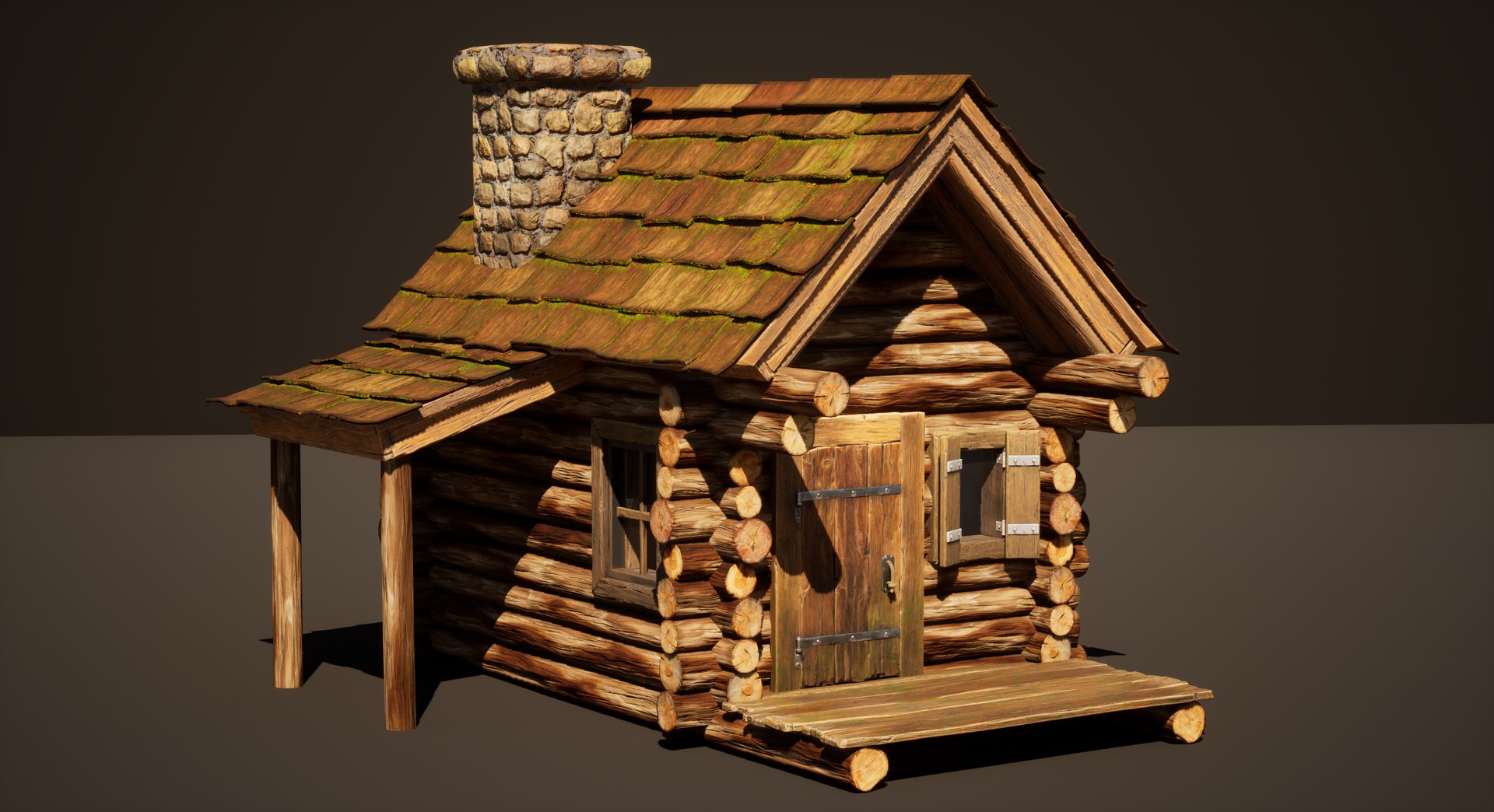 Realistic Log Cabin 3D Model - TurboSquid 2311209