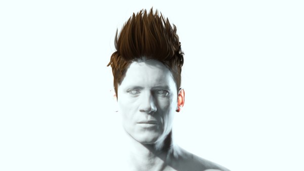 3D Realistic Hair hawk cyberpunk model - TurboSquid 2030349