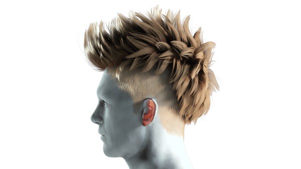 3D Realistic Hair hawk cyberpunk model - TurboSquid 2030349