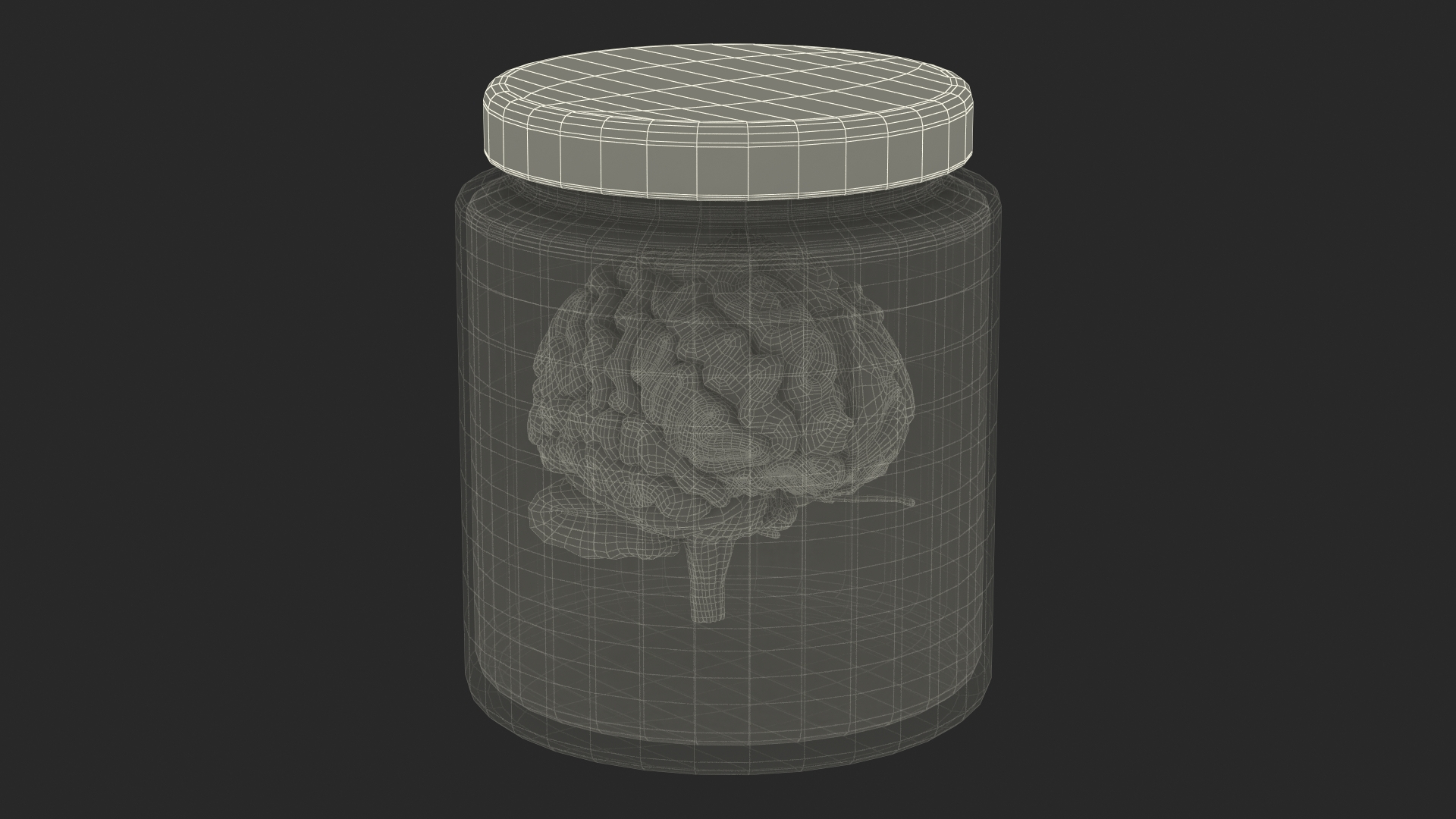 3D Human Brain In Old Glass Jar Model - TurboSquid 2259012