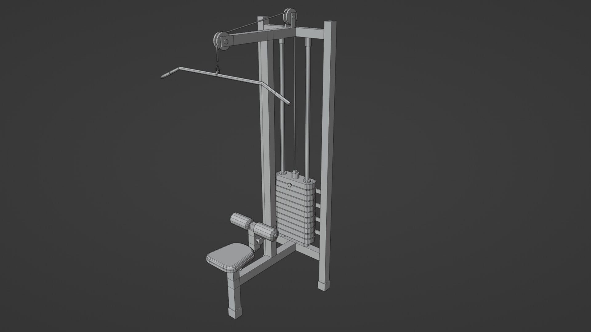Lat Pulldown Machine 3D Model - TurboSquid 1860388